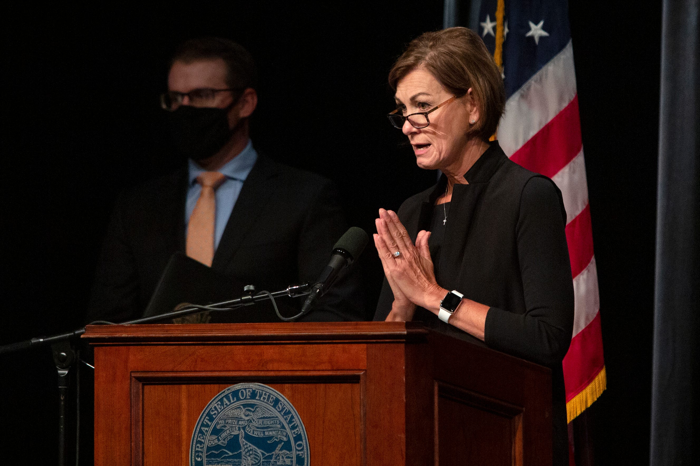 Iowa governor Kim Reynolds says media 'scare tactics' fan flames of ...