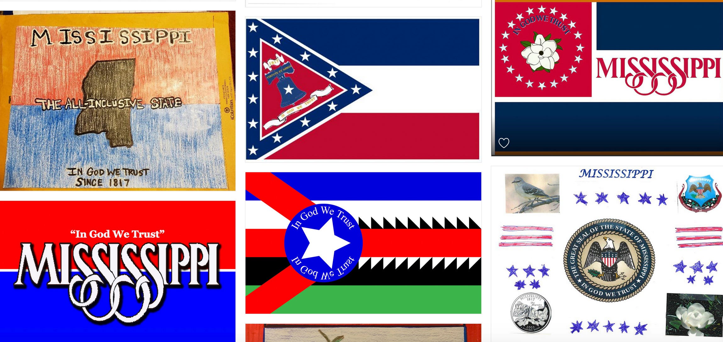 Mississippi state flag: Committee reveals more than 2,000 designs