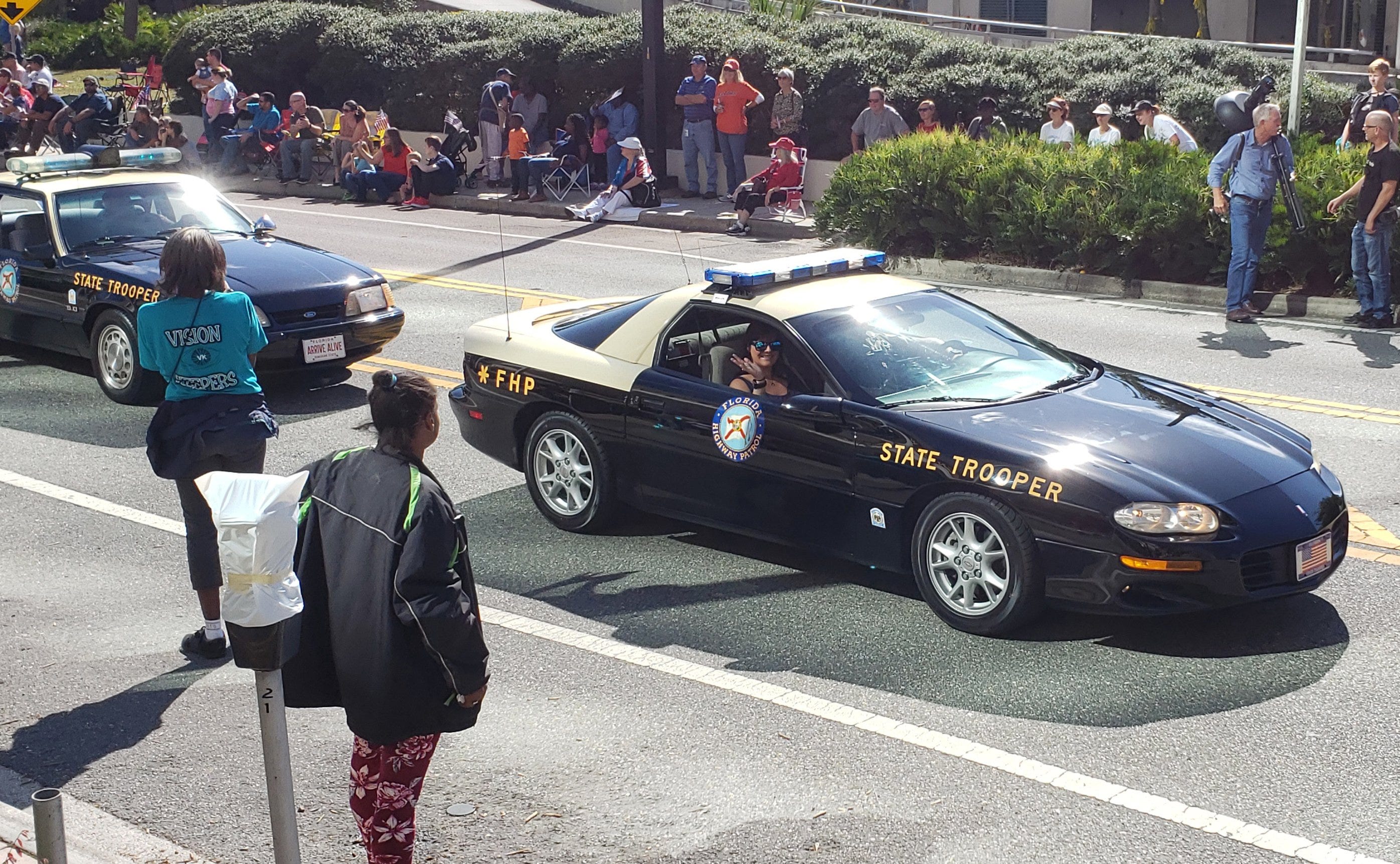 Dodge Challengers and Ford Mustangs jojn FHP's Jacksonville area.