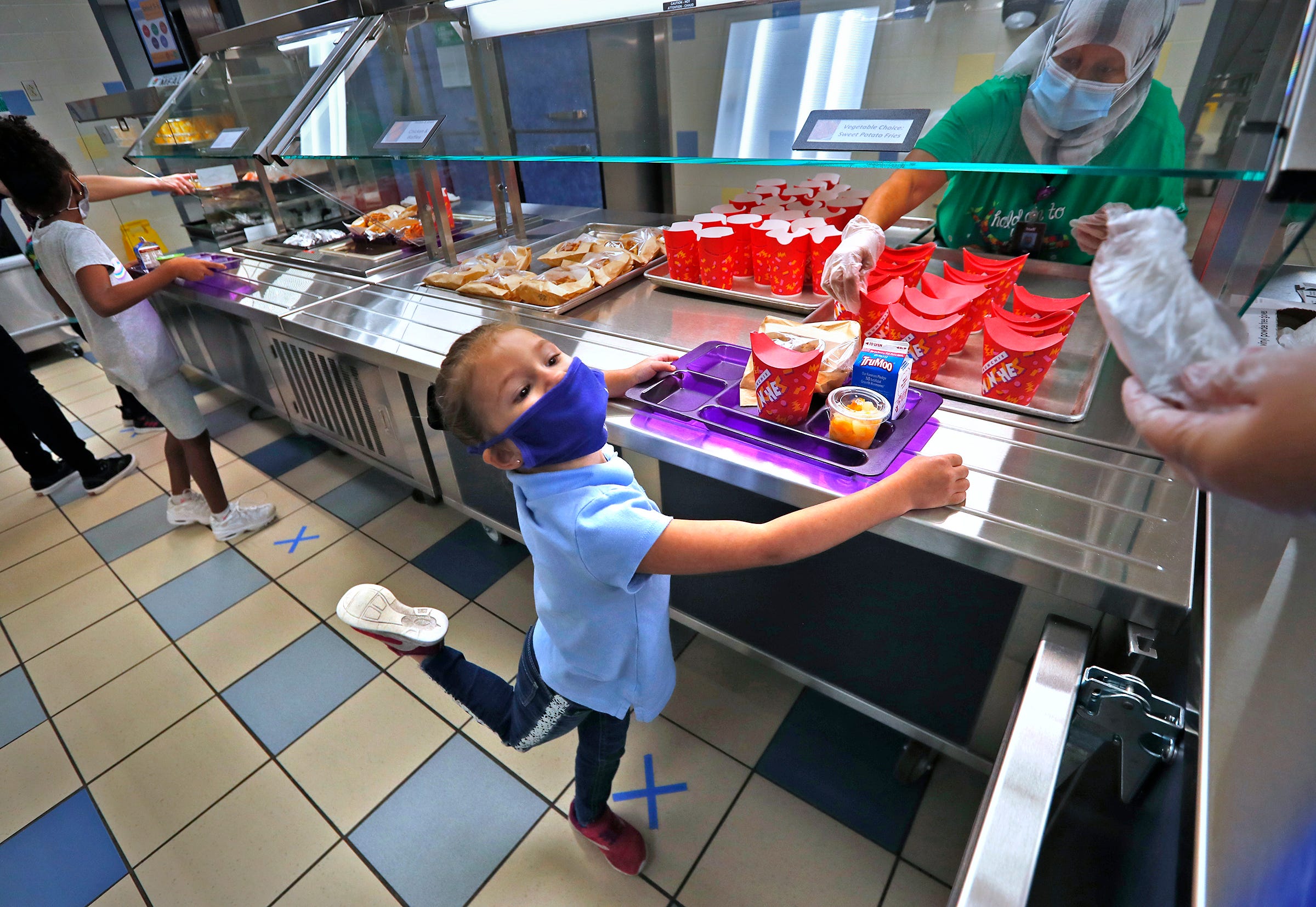 Elementary School Lunch Line