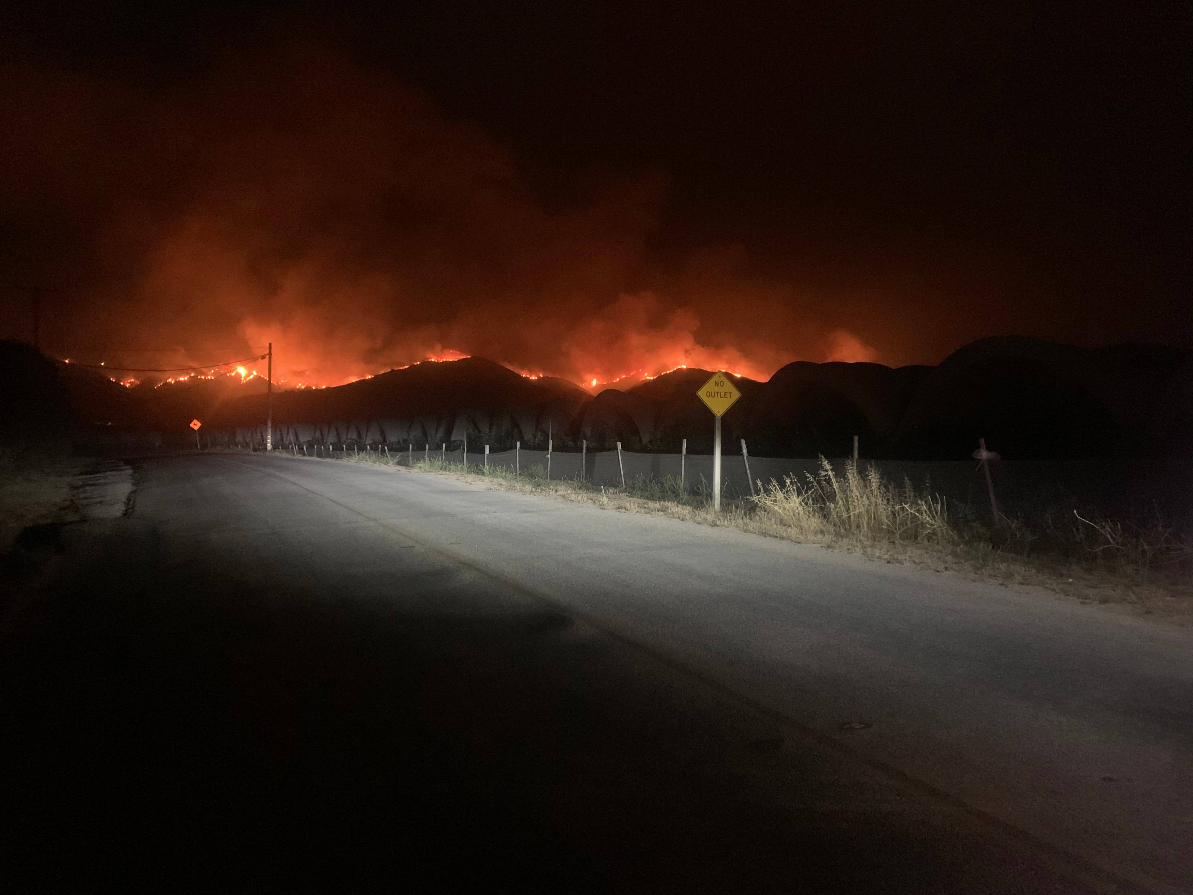 River Fire: Families forced to evacuate as fire spread near Pine Canyon
