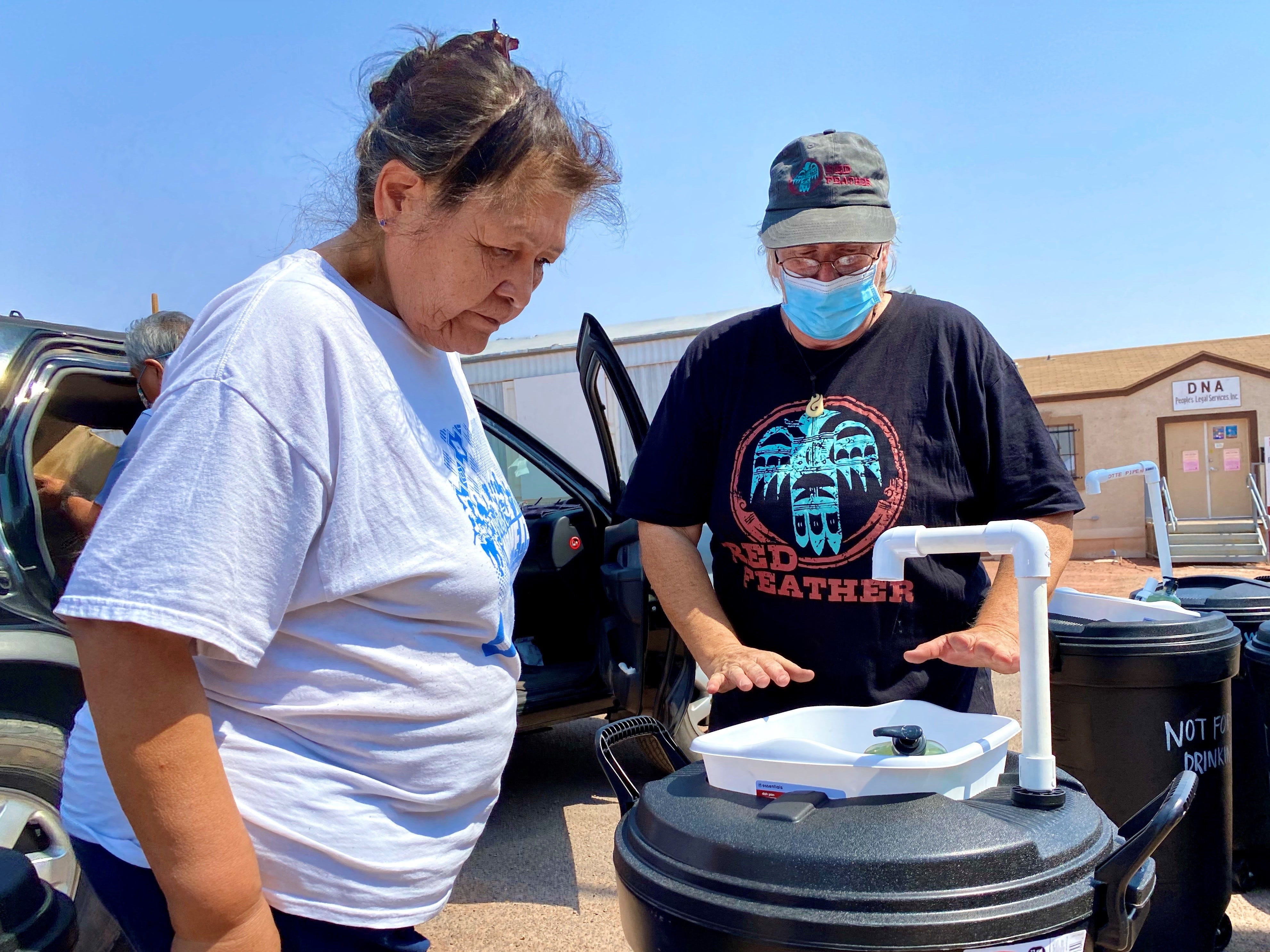 Red Feather building hand-washing stations for Navajo, Hopi families