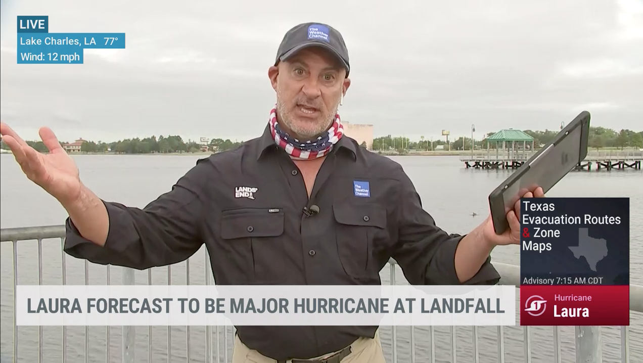 Tracking Jim Cantore: Meteorologist reporting from Lake Charles, La.