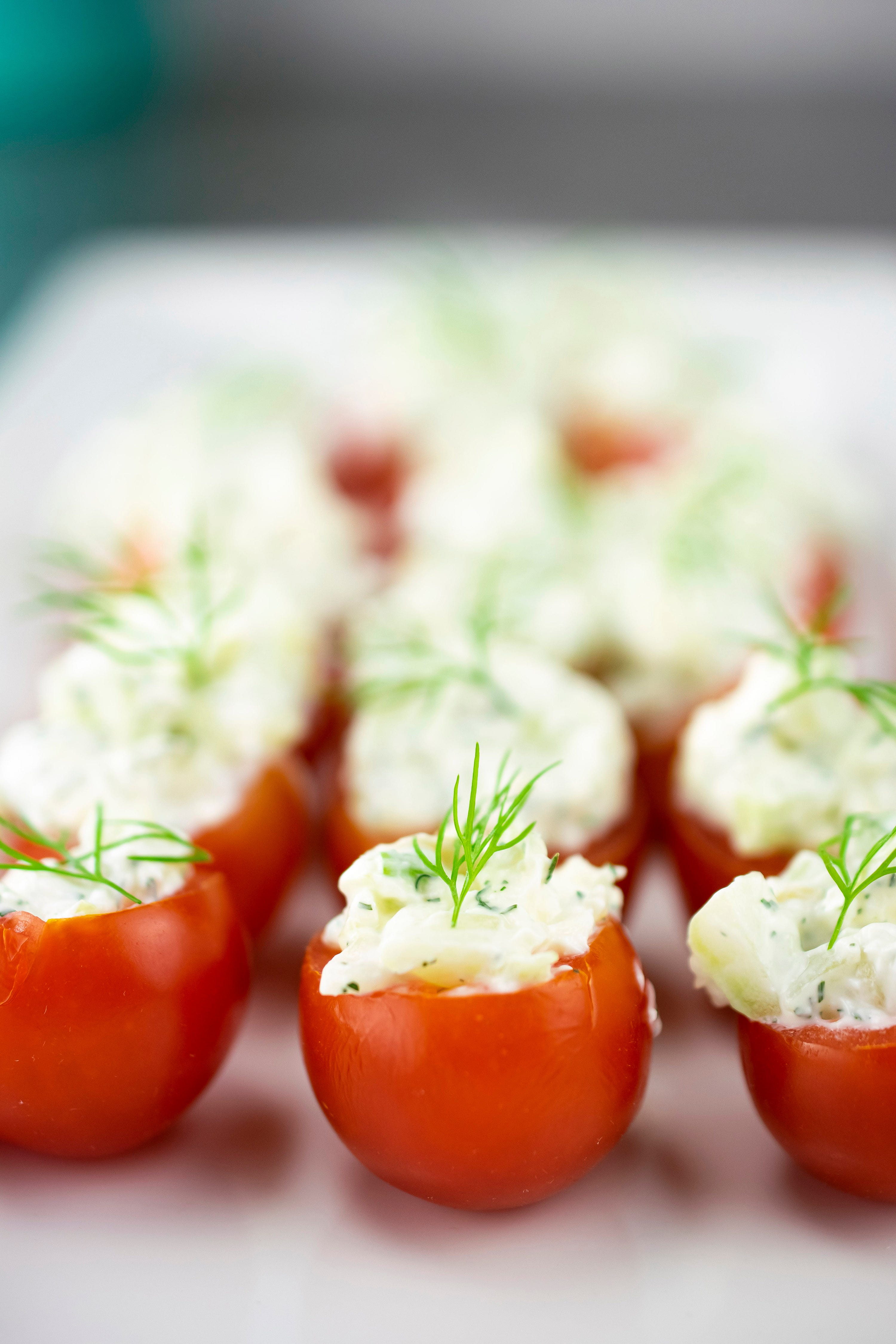 Stuffed tomato snack is satisfying as quick appetizer or snack