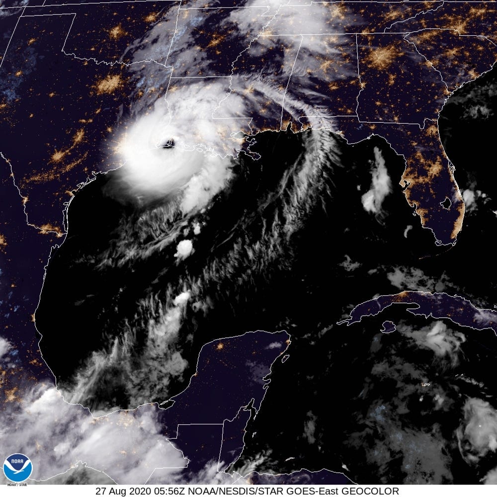 Hurricane Laura makes landfall near Cameron, Louisiana