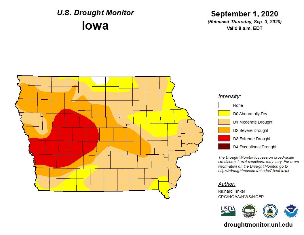 Iowa weather: Drought worsens across state; storms in forecast