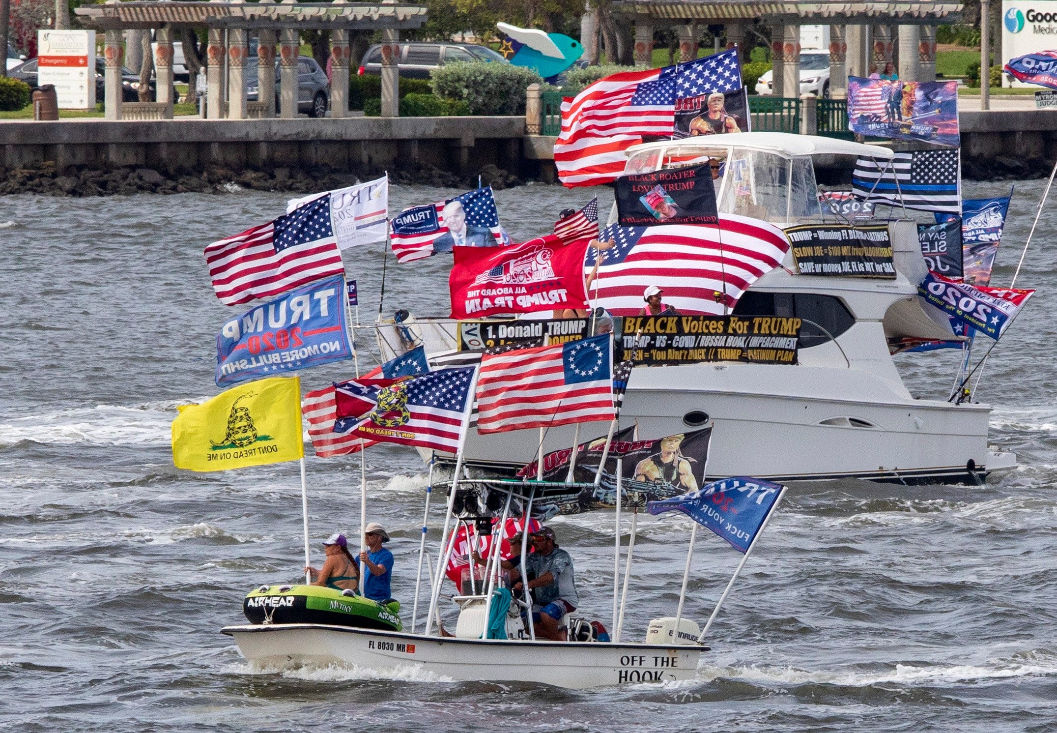 Trump flotilla from Jupiter to Mar-a-Lago honors police, firefighters