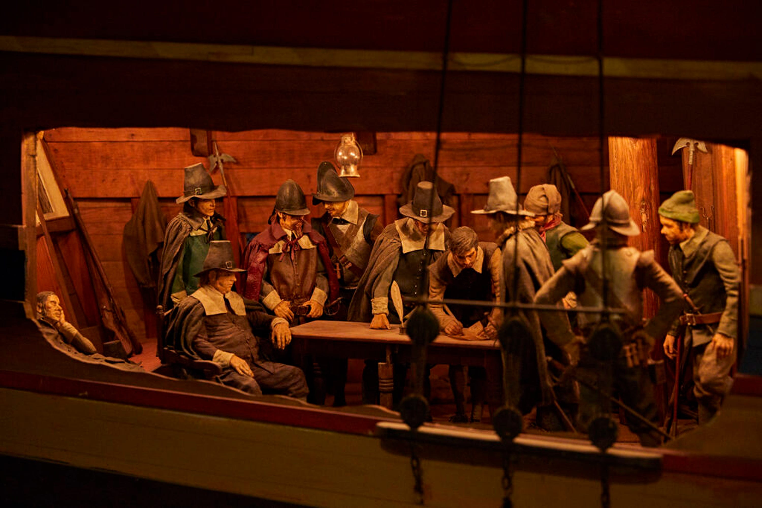 Mayflower Compact signed by the Pilgrims started American democracy