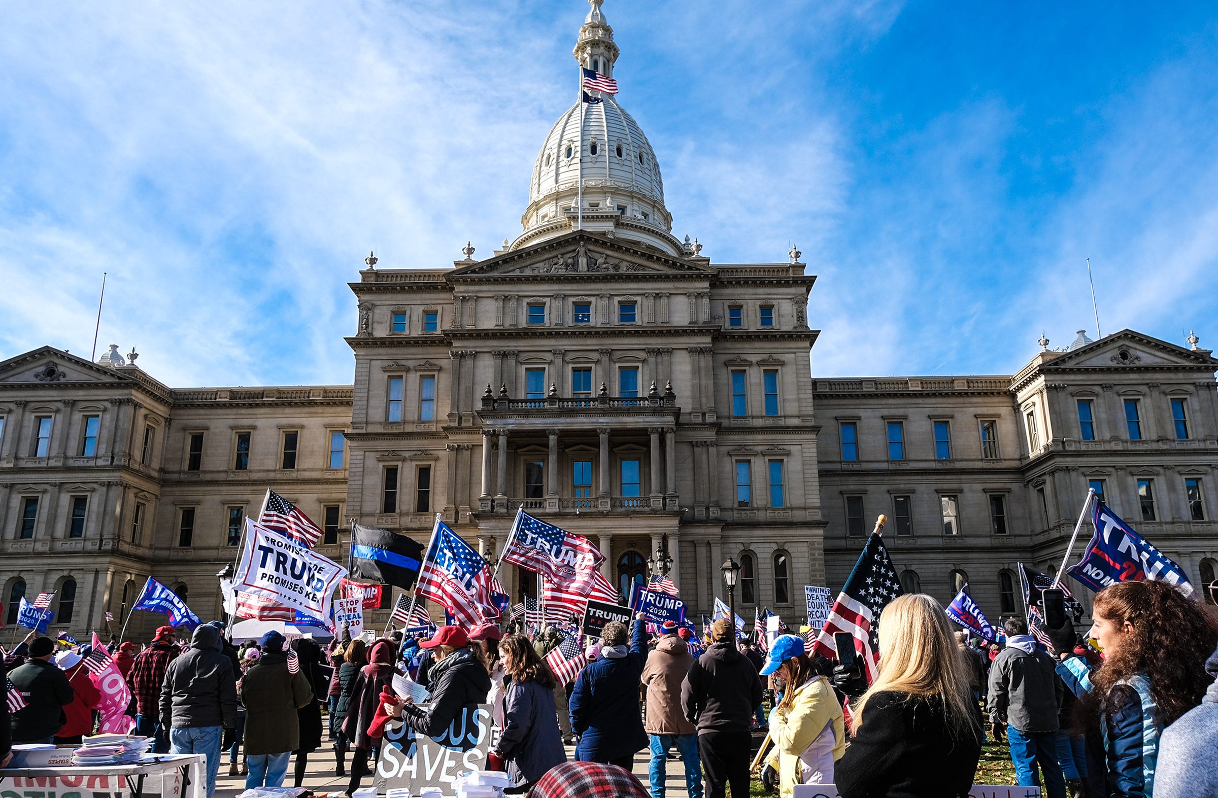 Trump supporters gather at Michigan Capitol rally again on Saturday