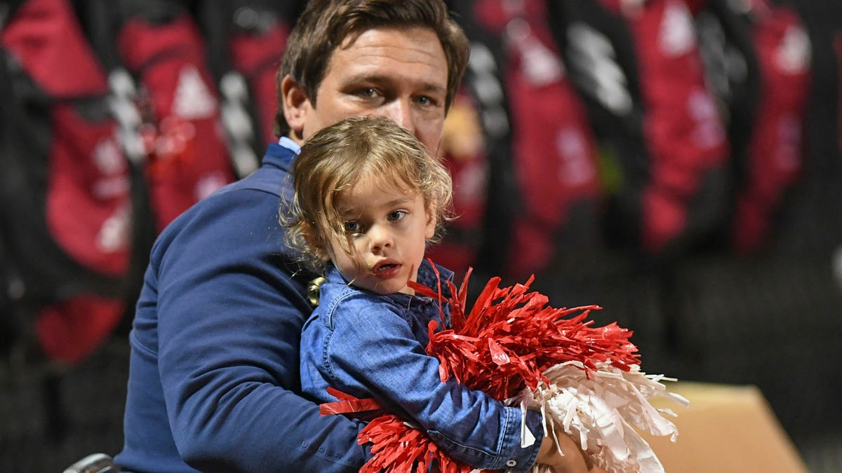 Florida Governor Ron DeSantis and his daughter Madison attend the Vero ...