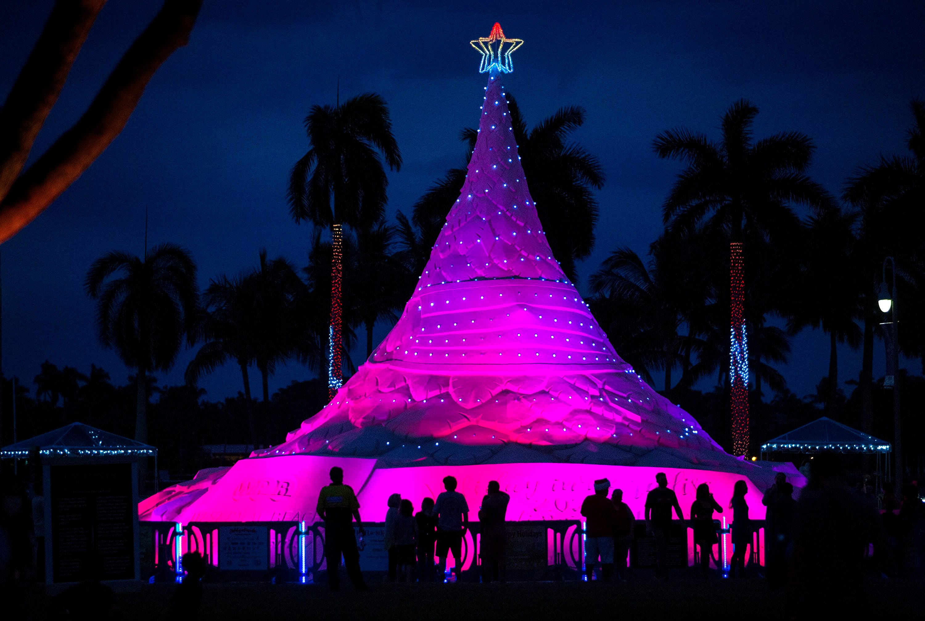 Enjoy West Palm Beach's Sandi sand tree with Ferris wheel for holidays