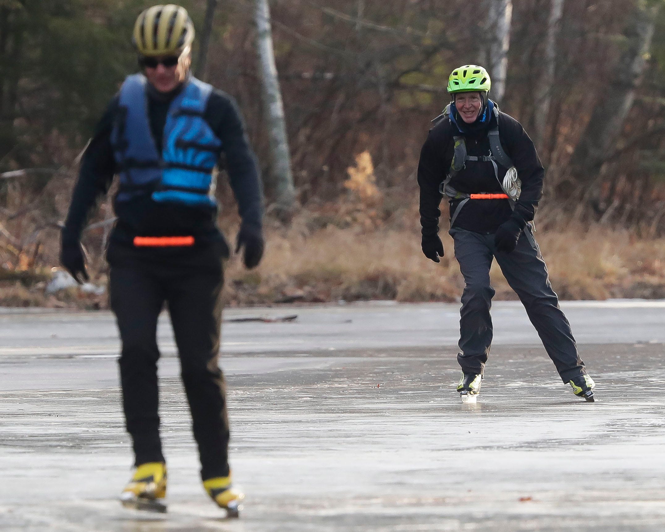 Nordic skating adventures on wild ice in Wisconsin