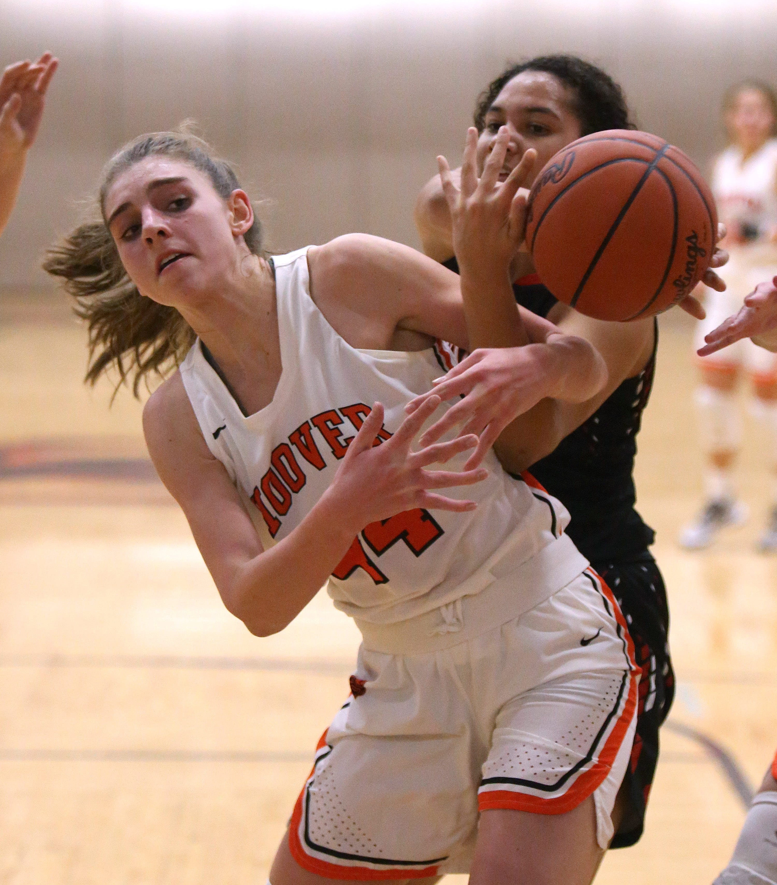 Grace Craig and Janet Eriksen help Hoover to win over Lake