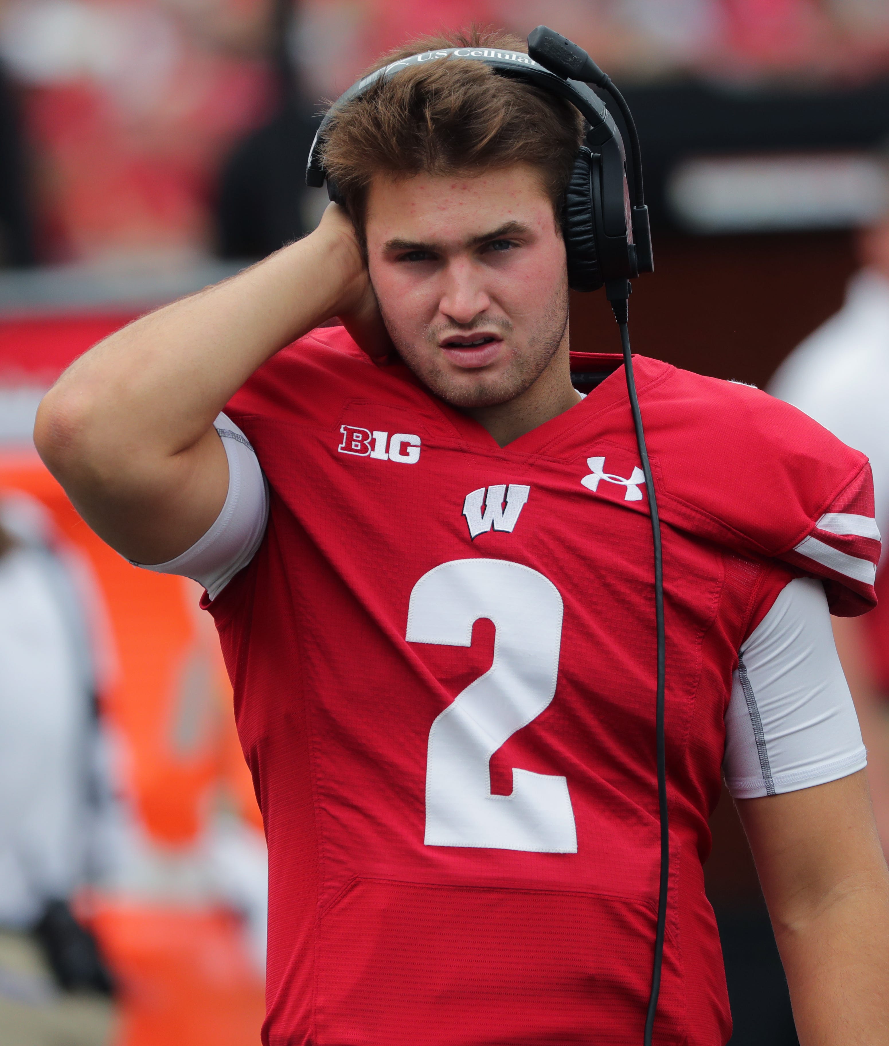 Wisconsin quarterback Chase Wolf showed he can help in relief role