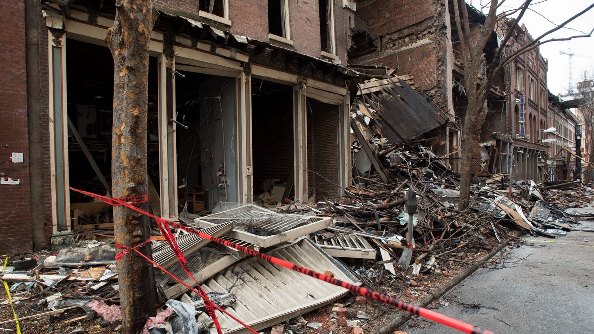 Nashville bombing: First look at Second Avenue blast site