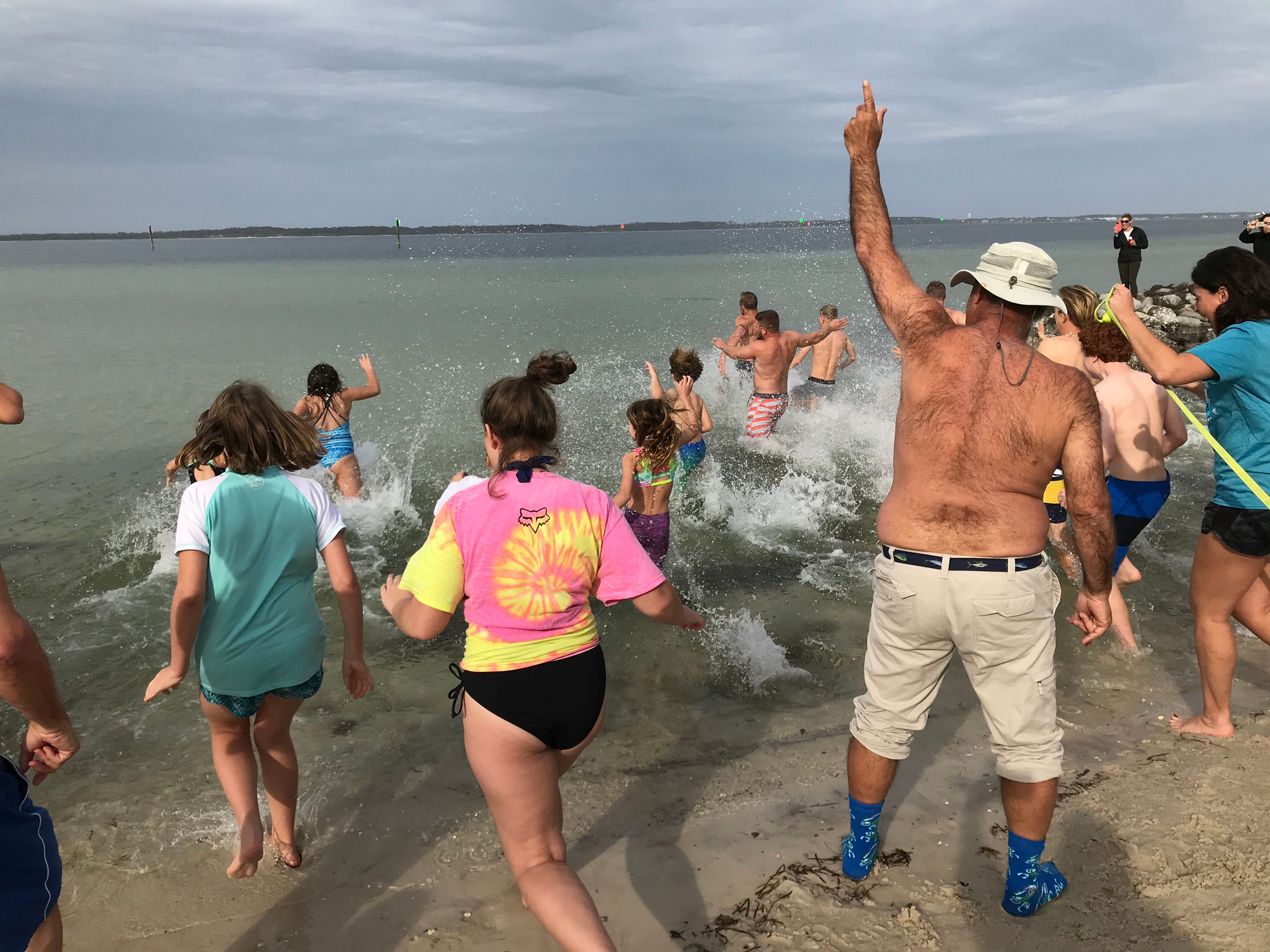 Pensacola Navarre Perdido Key polar bear plunges on New Years Day 2023
