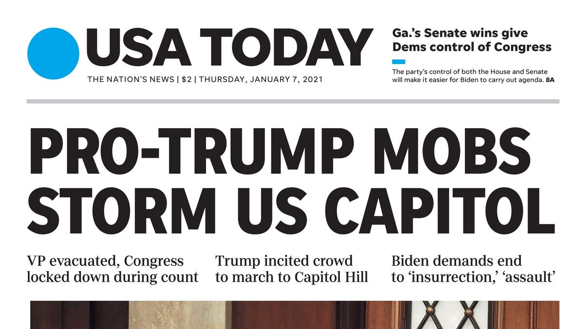 Front pages capture chaos of riots at US Capitol