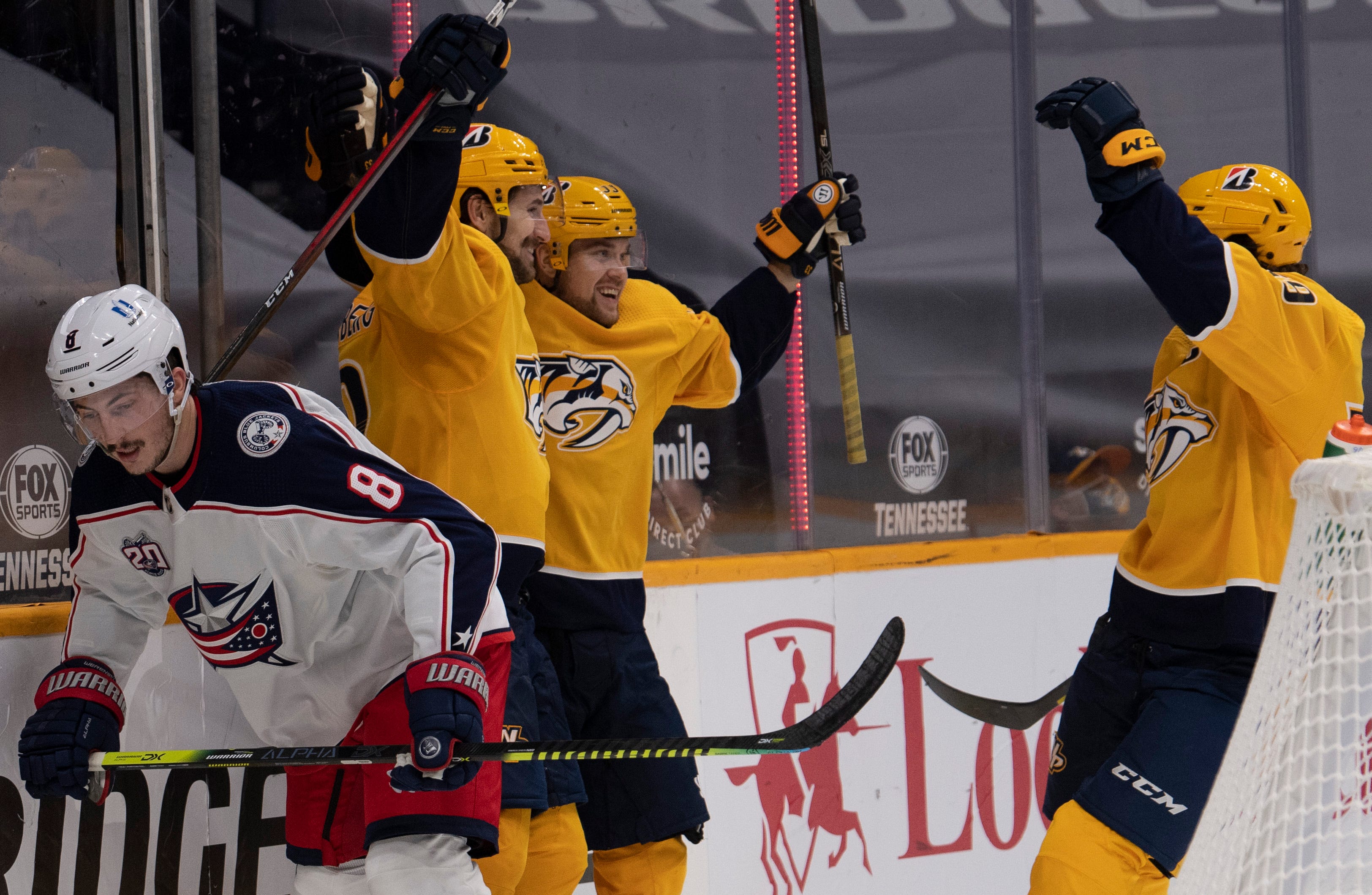 Nashville Predators fans back at Bridgestone Arena after almost a year