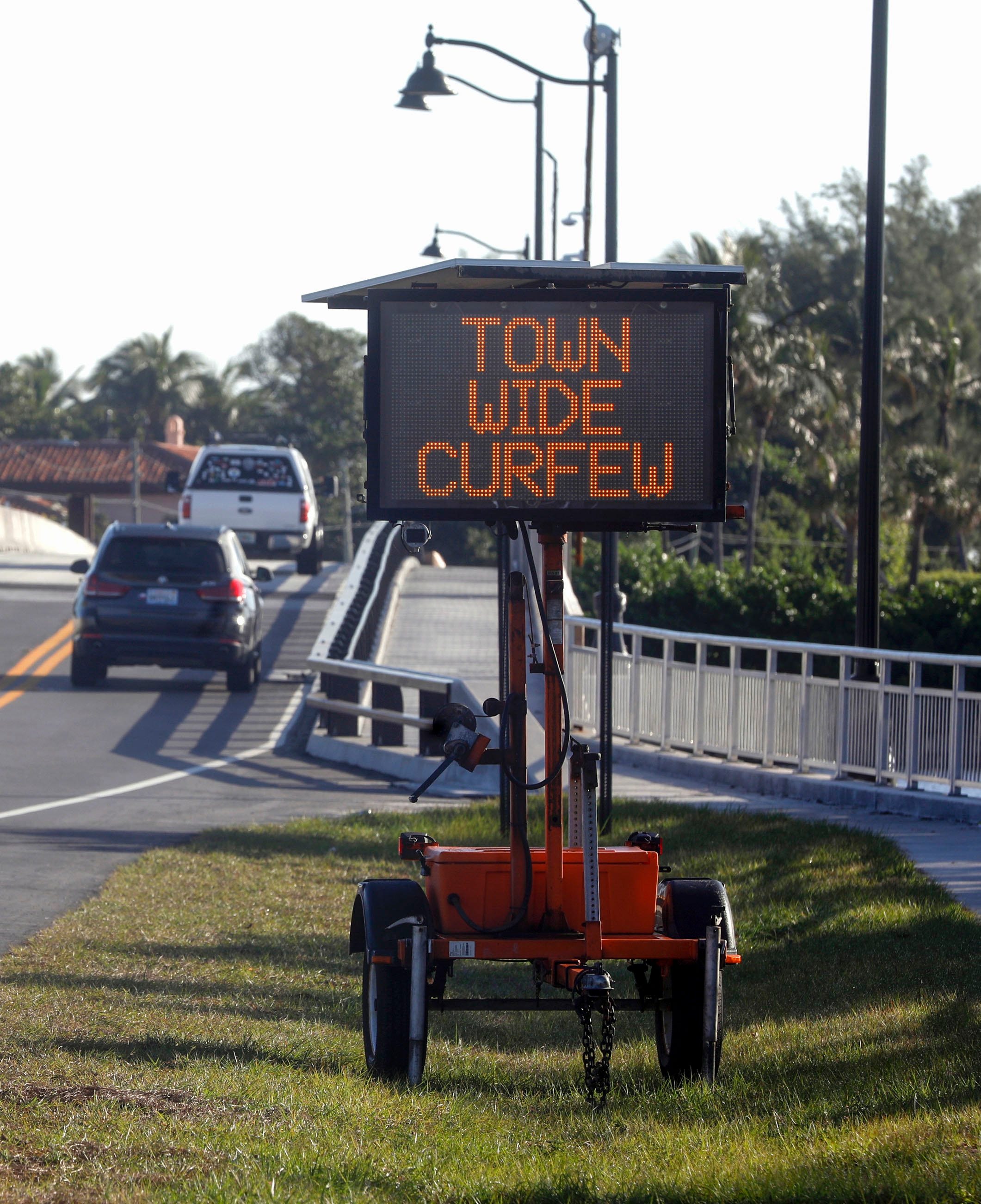 Palm Beach Town Council extends curfew for another month.