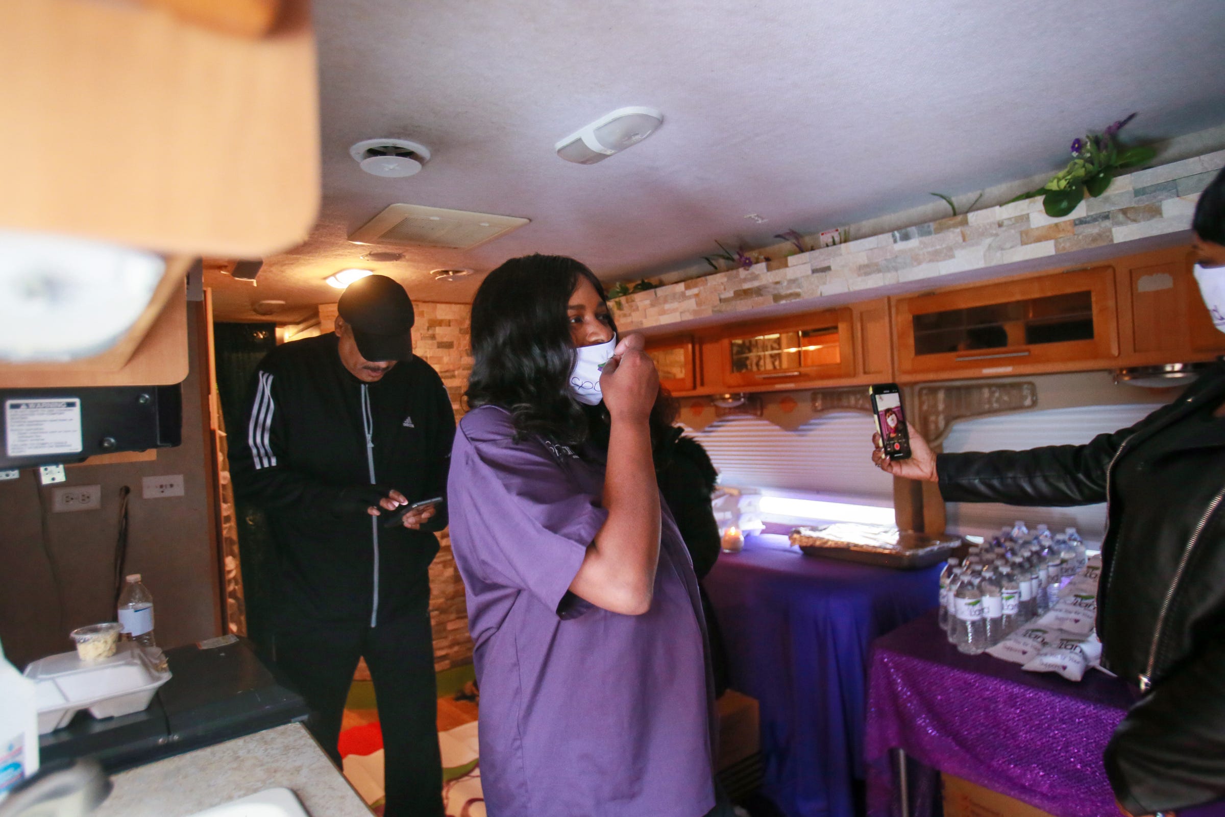 Spa Land Mobile Spa operates from 26-foot-long purple RV amid COVID-19