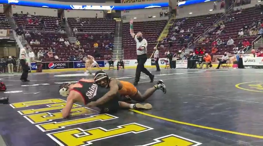 Cathedral Prep's Jake Van Dee and Paniro Johnson compete in the PIAA 3A ...