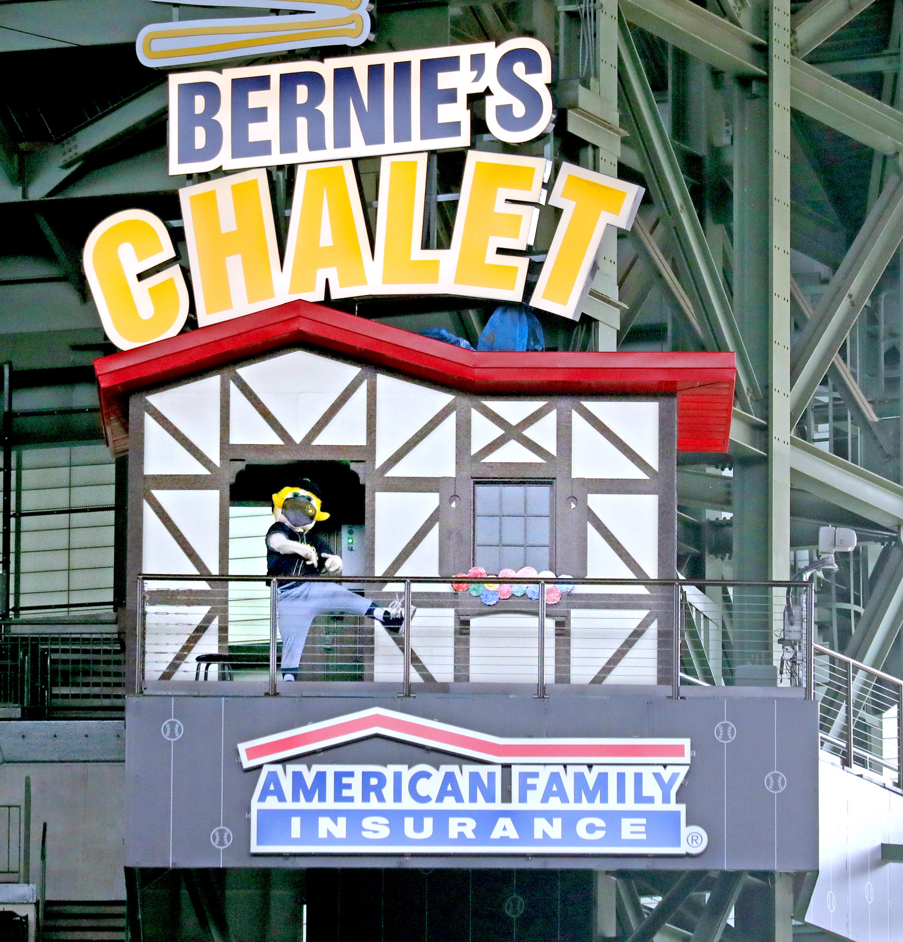 Bernie Brewer's new chalet unveiled at American Family Field
