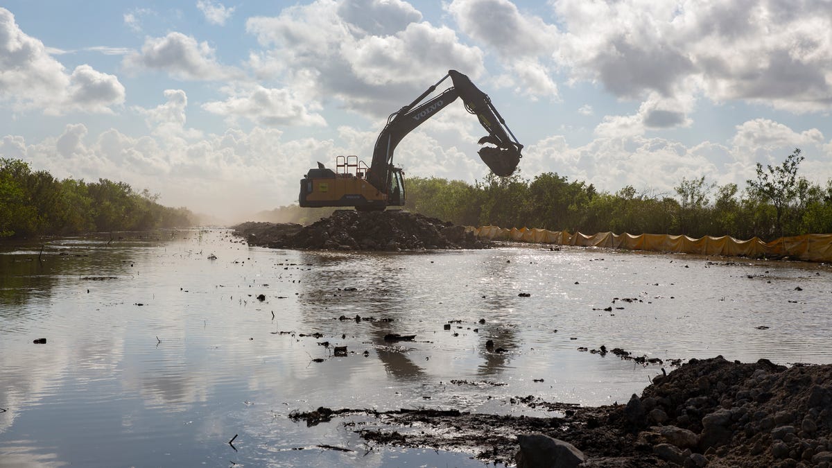 Five miles of Old Tamiami Trail removed as part of the Comprehensive ...