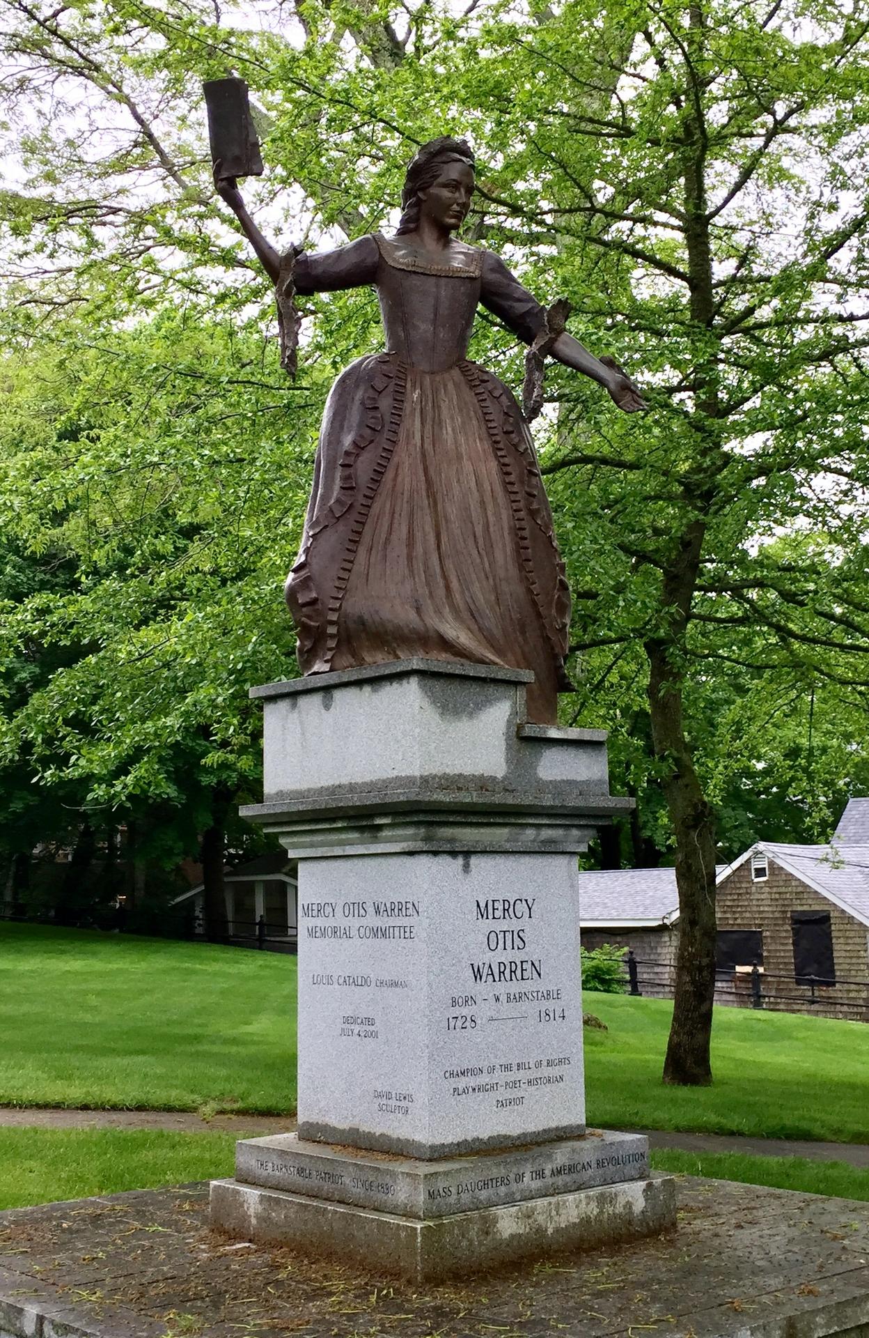 Mercy Otis Warren of Plymouth knows as conscience of the Revolution
