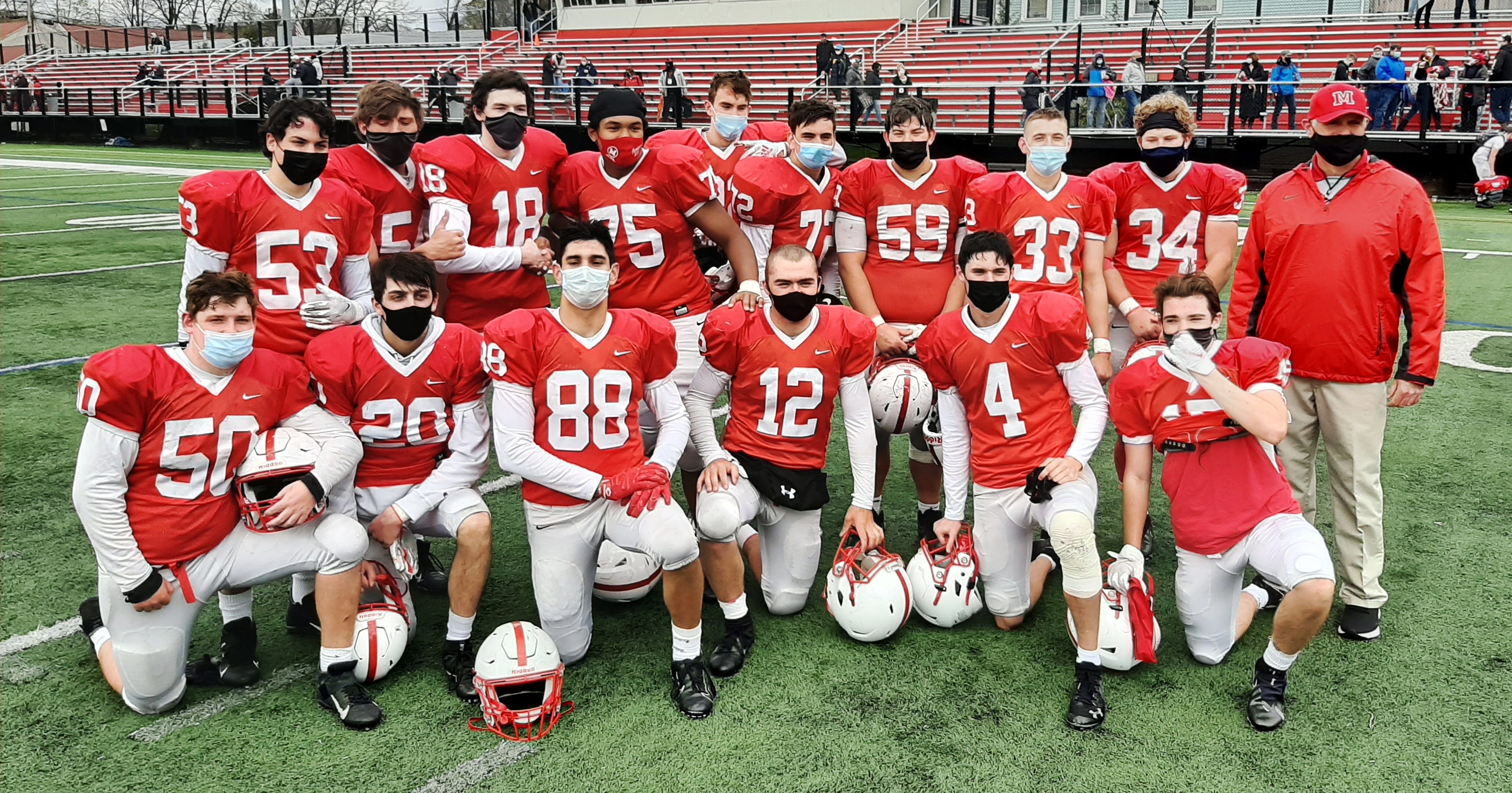 Melrose Football Red Raiders shutdown rival Wakefield