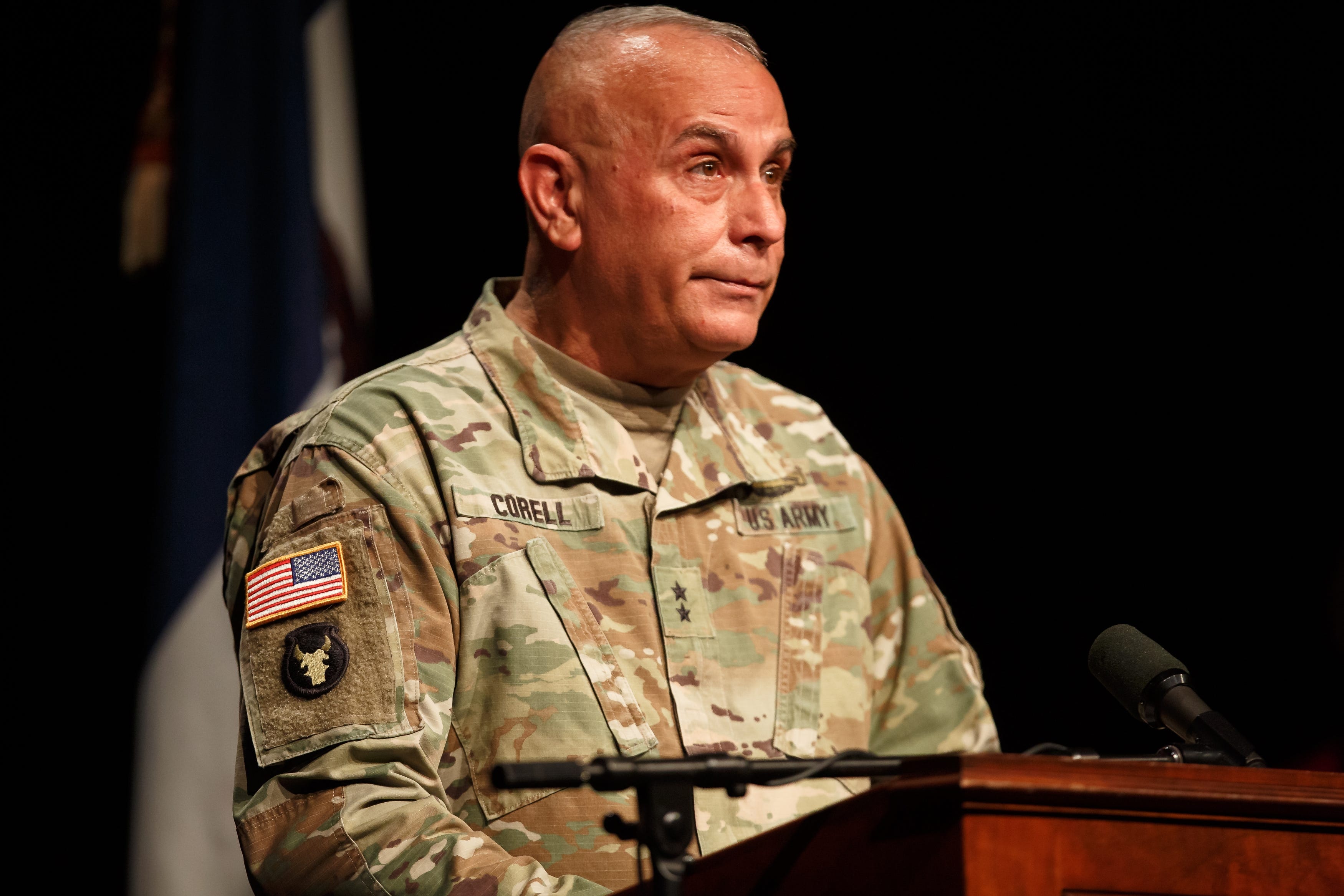 Maj. Gen. Ben Corell gives condition of the guard