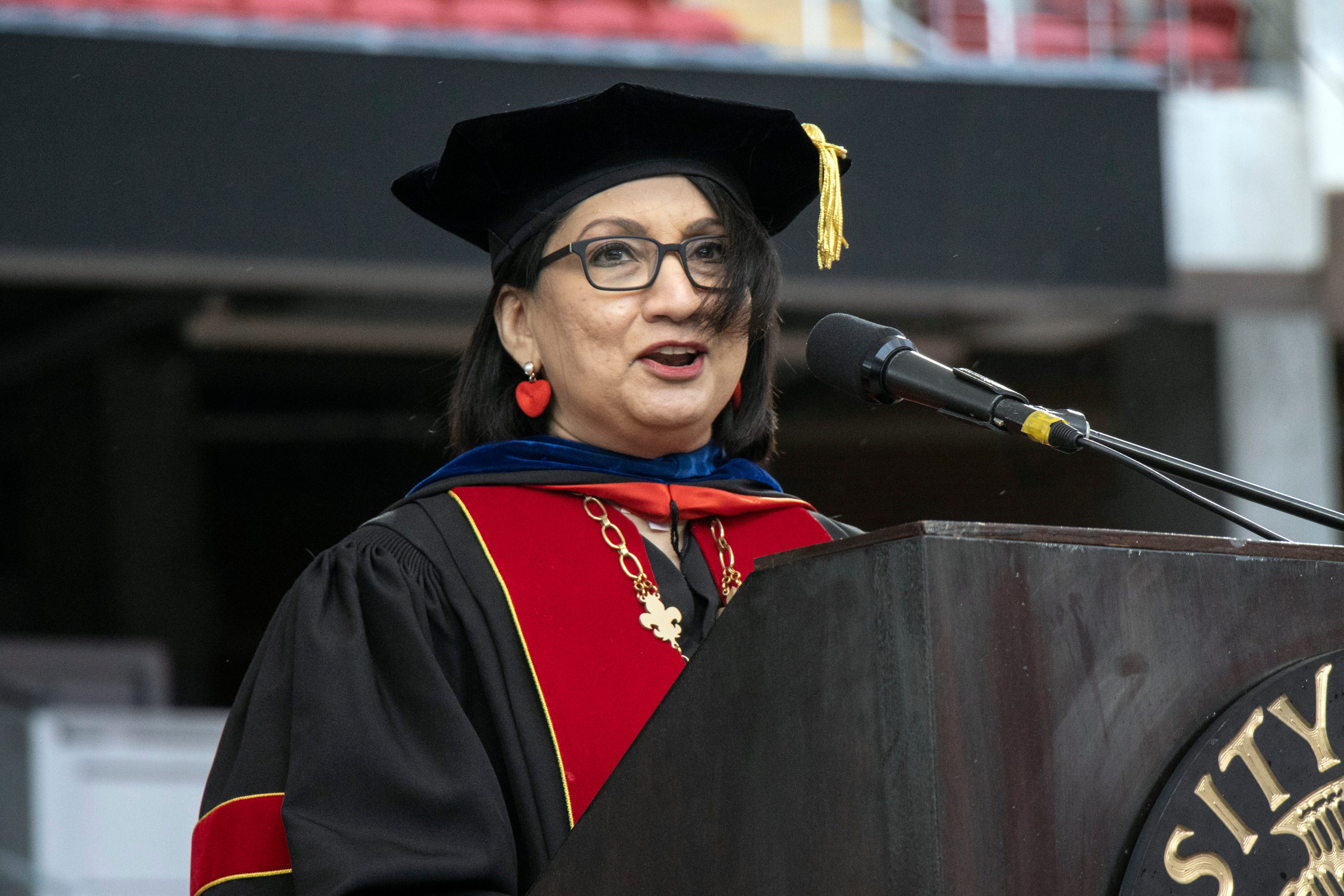 Neeli Bendapudi replaces Eric James Barron Penn State University president