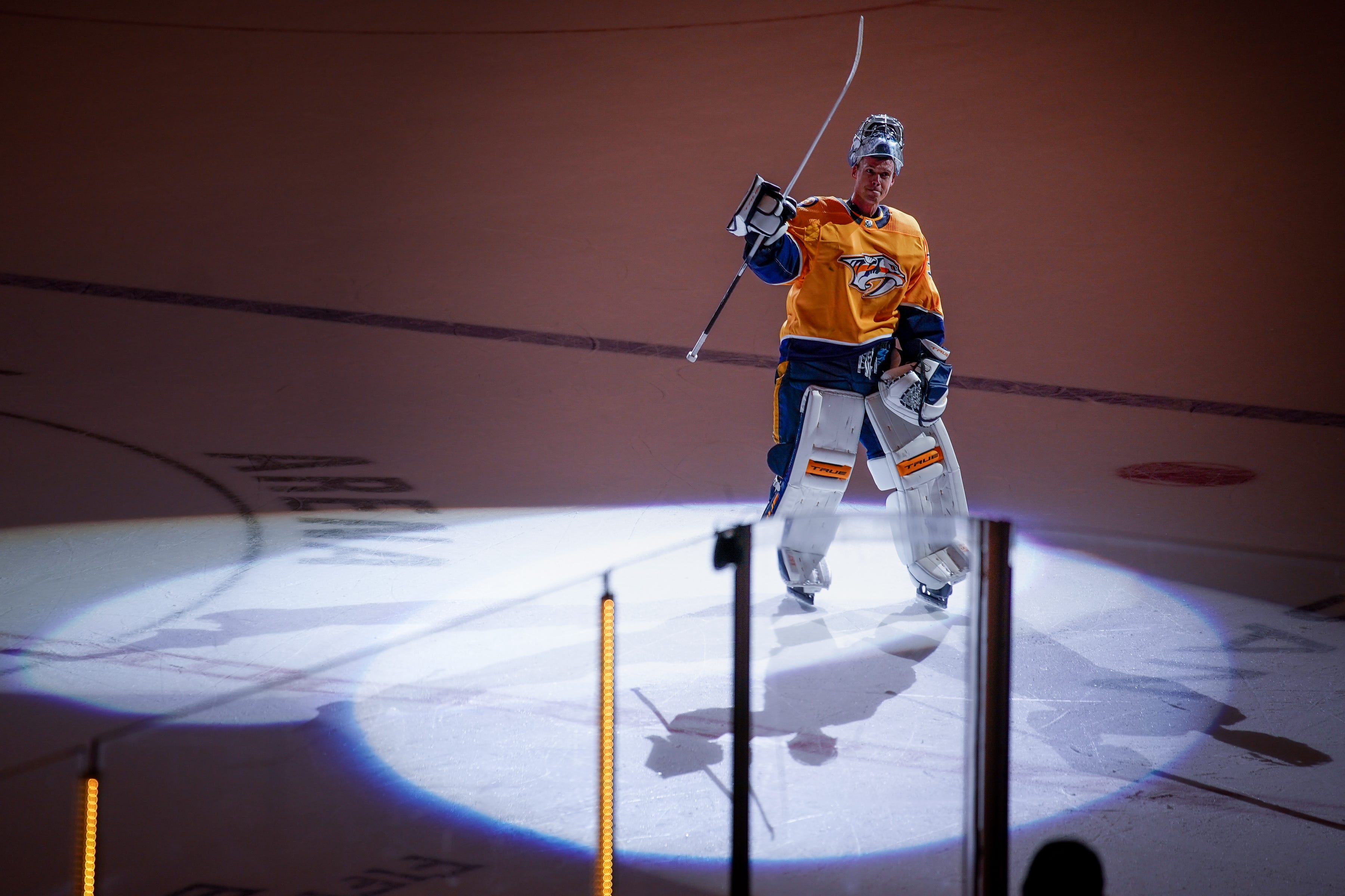 Nashville Predators' Pekka Rinne takes victory lap after epic shutout