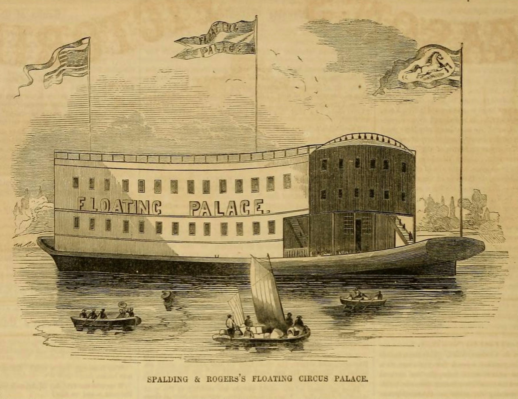 Famous Floating Palace circus boat was built in Cincinnati