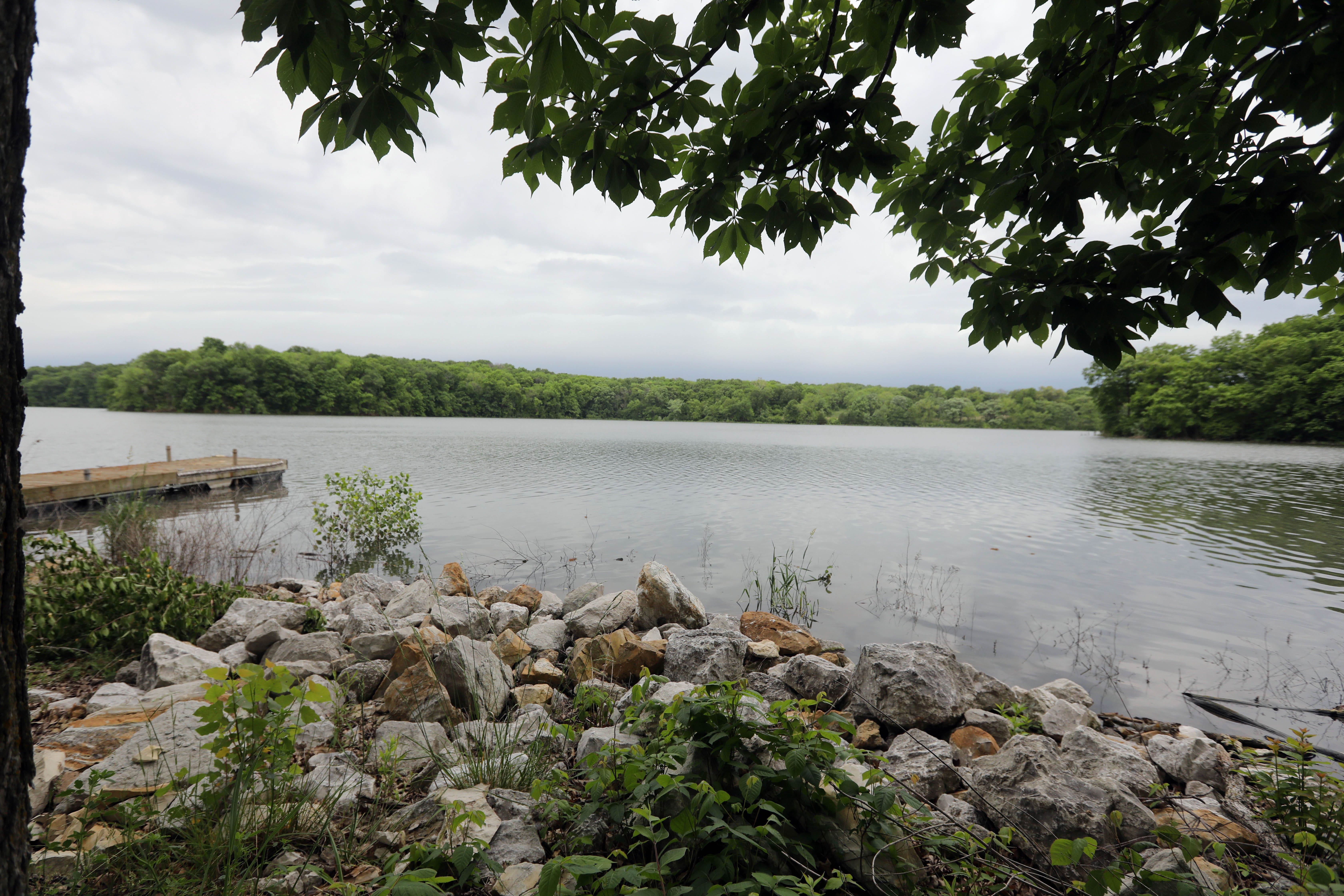 Even though Geode Lake is full, its beach remains closed