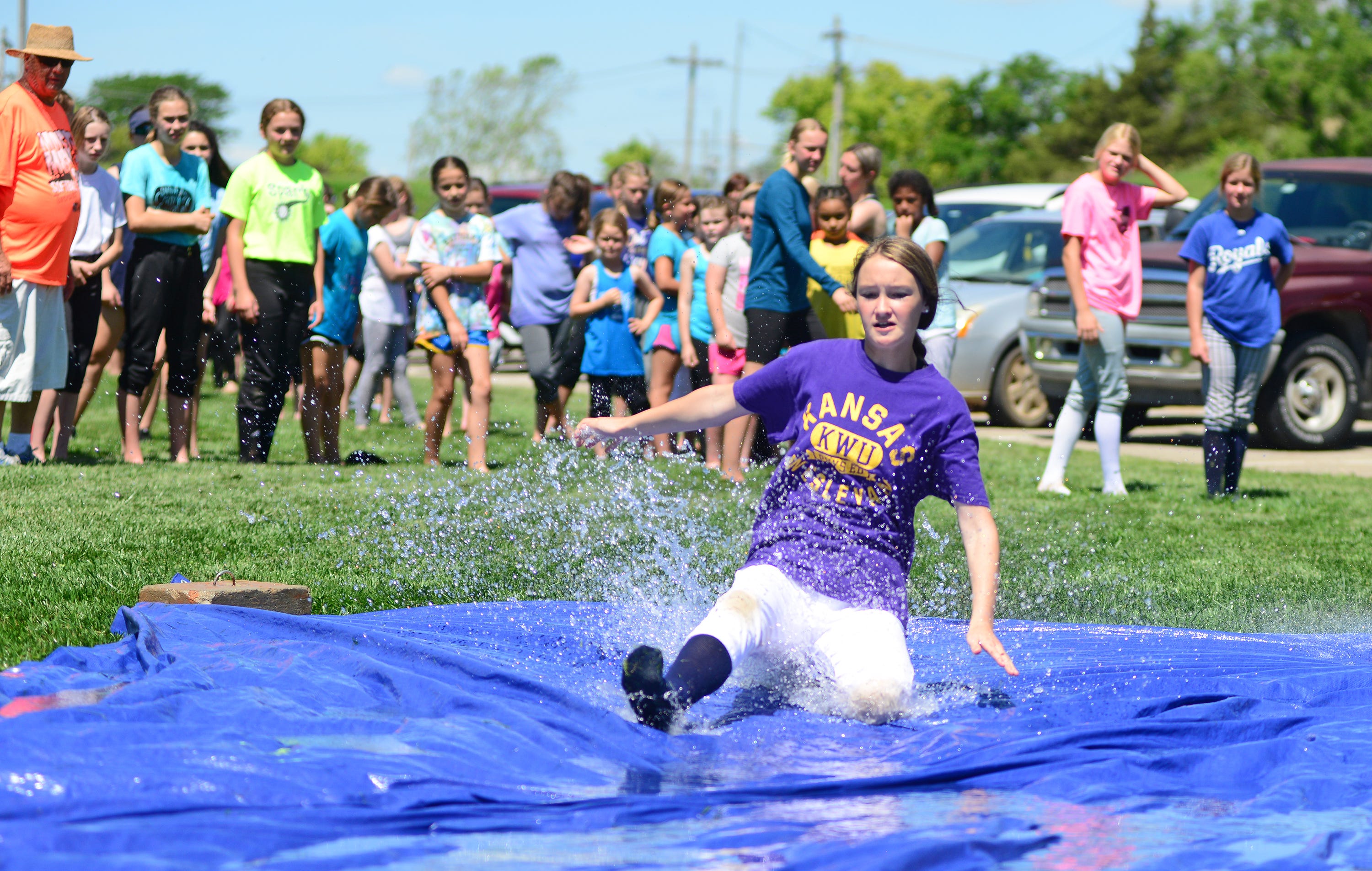 Sliding in to summer at softball camp