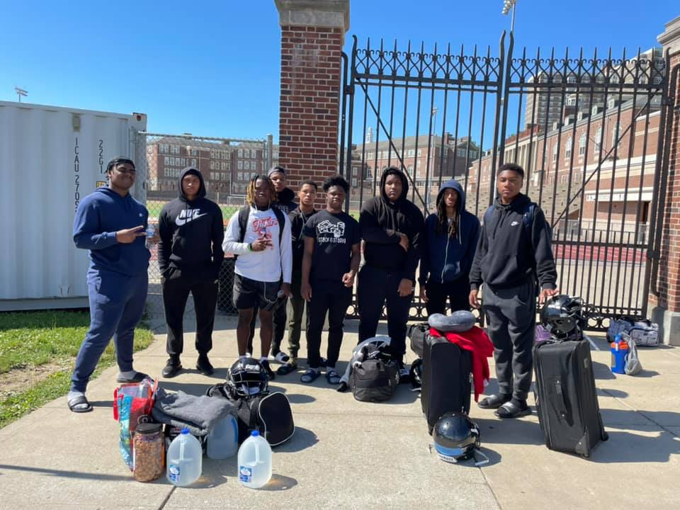 Withrow High School boys gifted with NCAA football recruiting trip