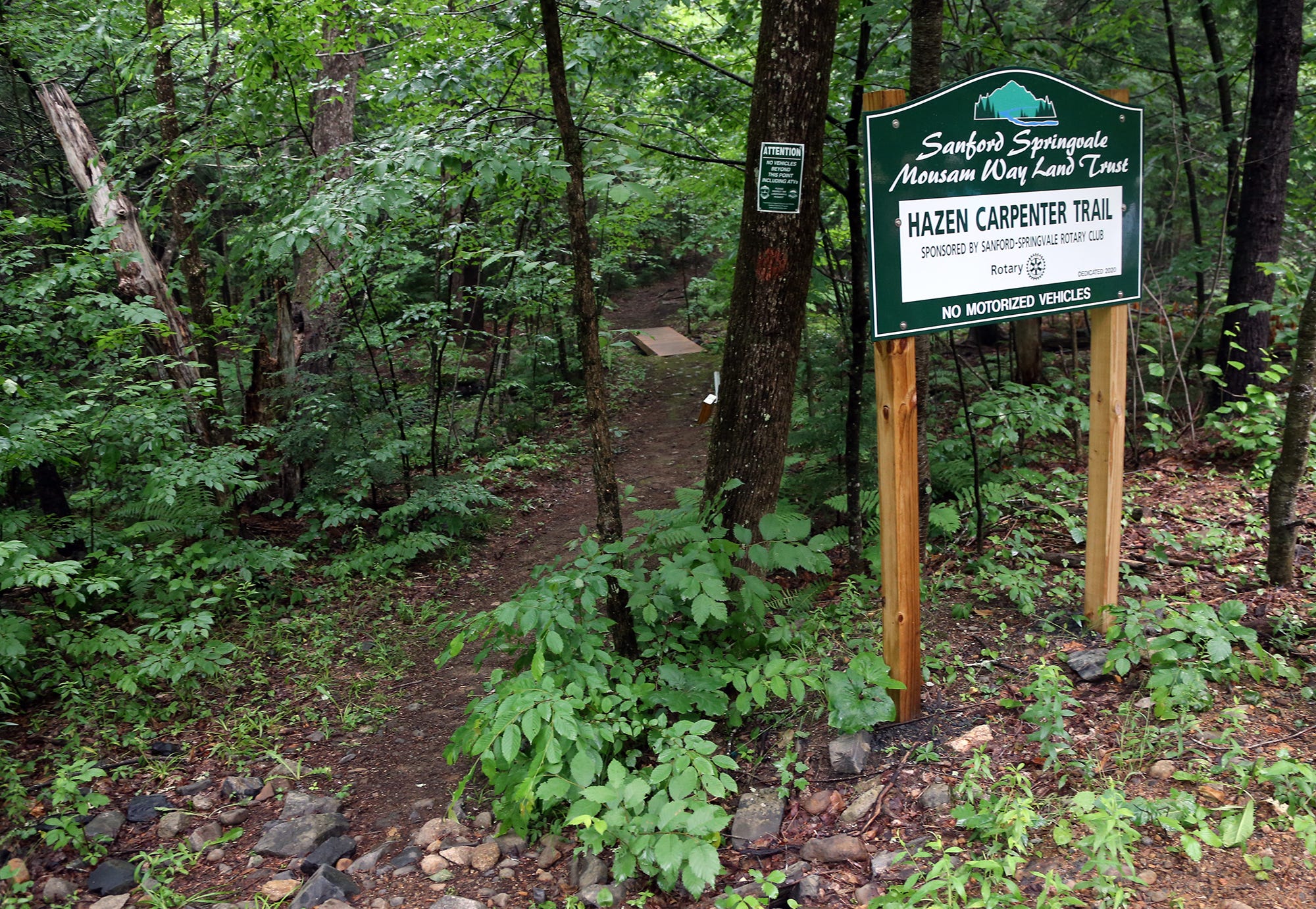 Mousam Way nature trail in Springvale ME named after Hazen Carpenter