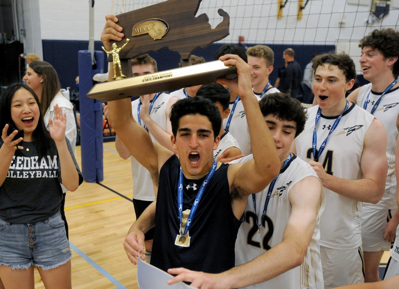Needham boys volleyball completes perfect season with sweep of L-S in ...