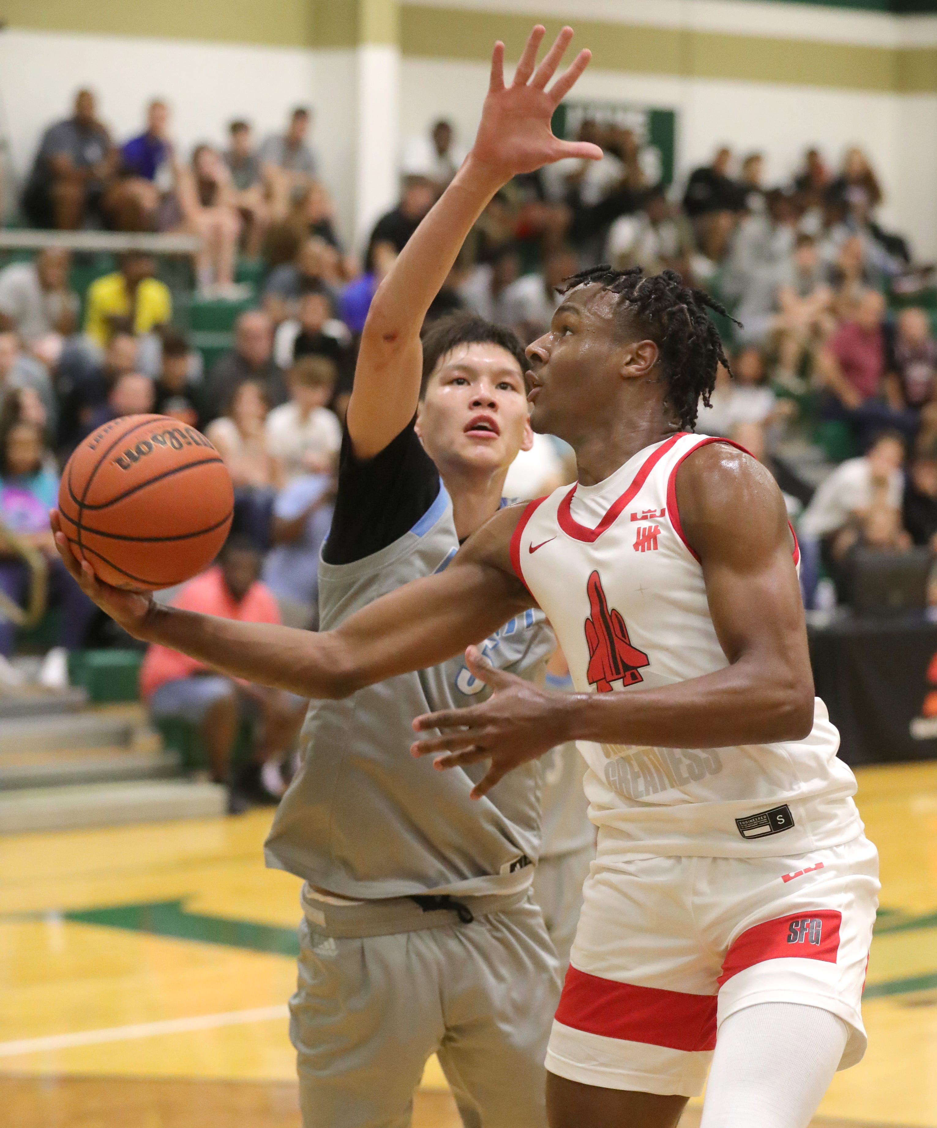 Lebron James Jr Playing Basketball