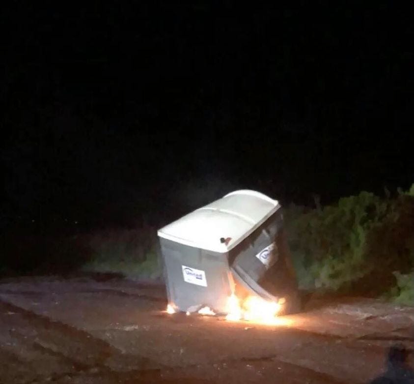 Port-a-potty set on fire on Swifts Beach Road in Wareham