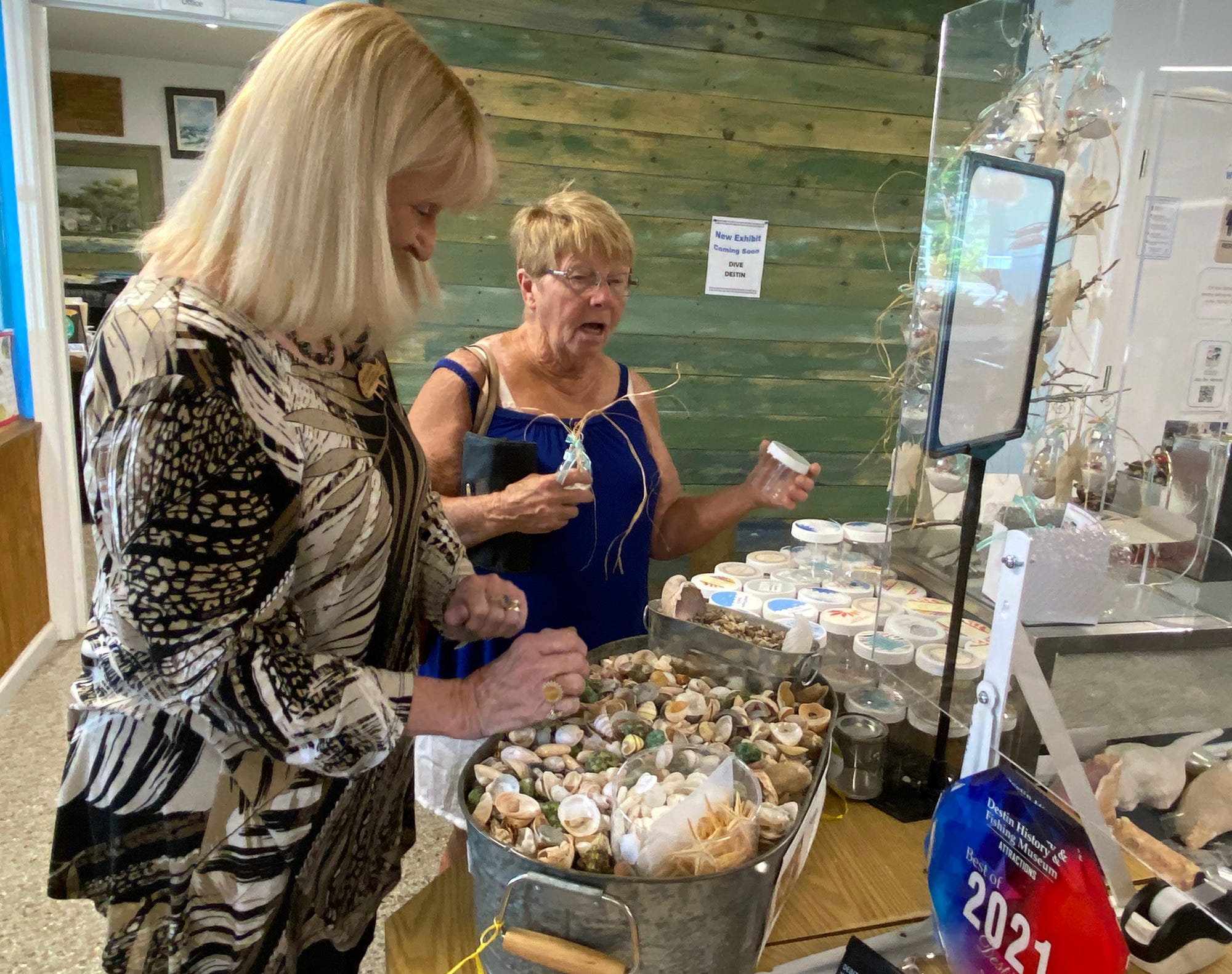 Destin History and Fishing Museum sells souvenirs, shark teeth, shells