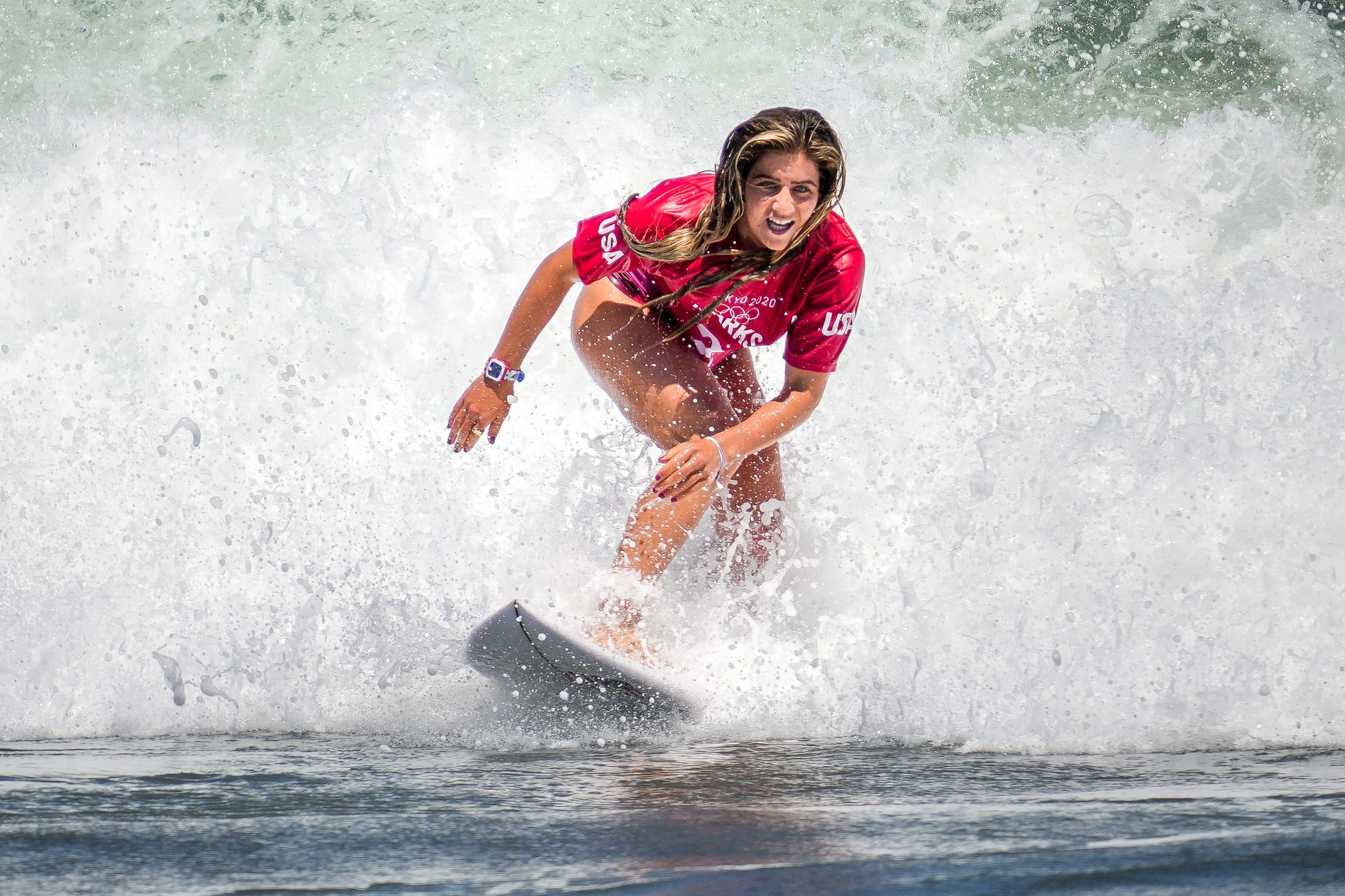 Olympic qualifier Caroline Marks of Melbourne Beach surfs Disney's ...