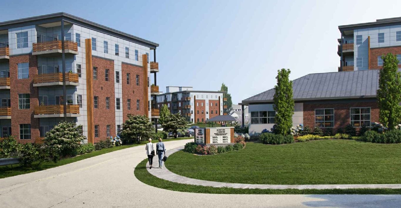 Four apartment buildings planned at old McIntosh College in Dover NH