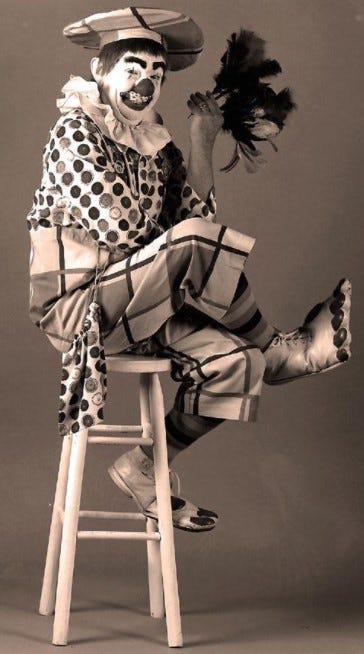 Who was Frank Wiziarde, known as 'Whizzo the Clown'?