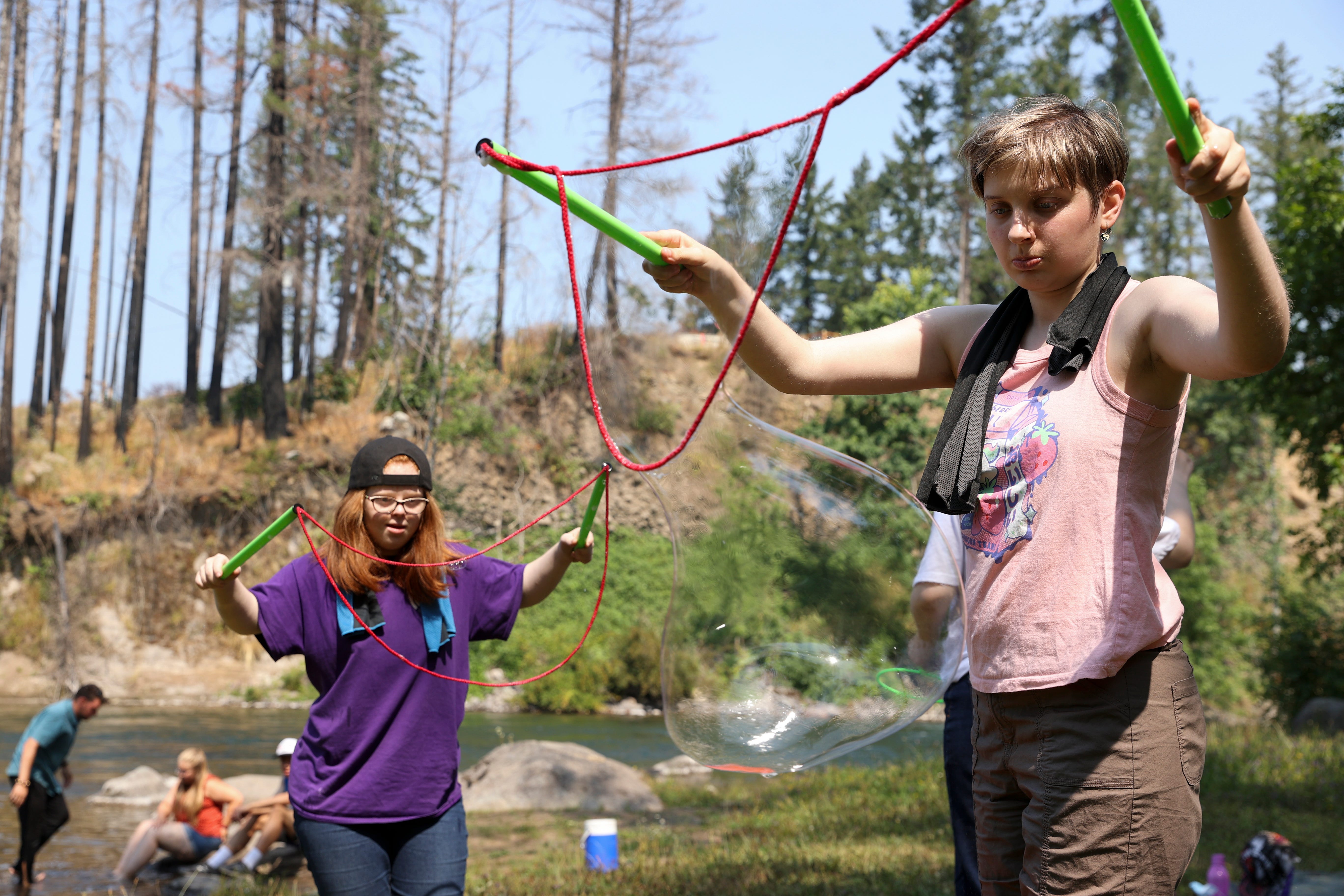 Summer camp for disabled people brings smiles again after Oregon wildfires