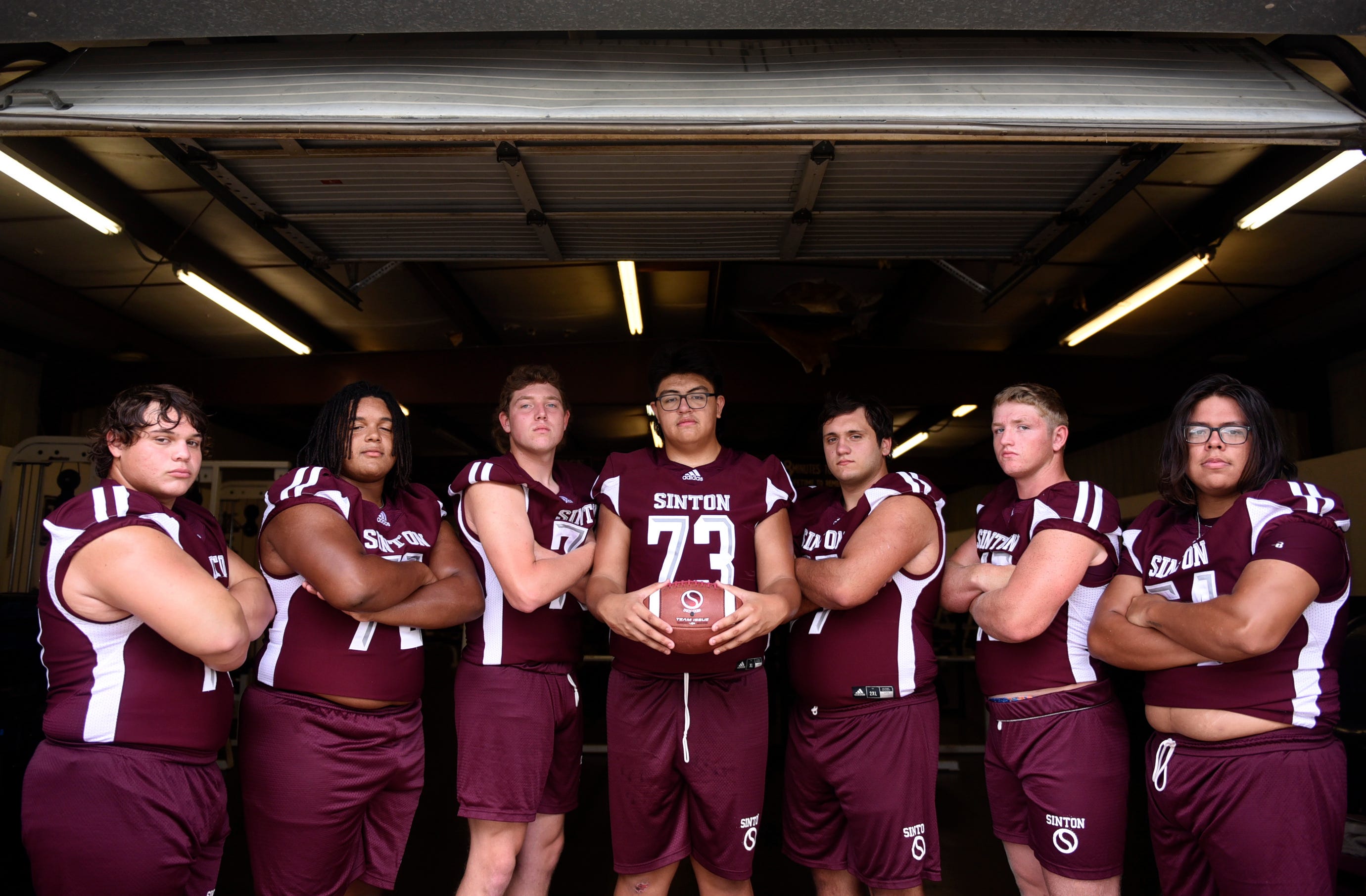 Sinton High School football offensive line paving way to big yards