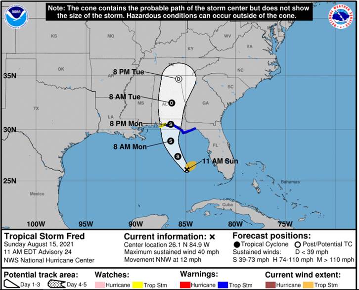 Tropical Storm Fred: Sand and sandbags in Walton and Okaloosa counties