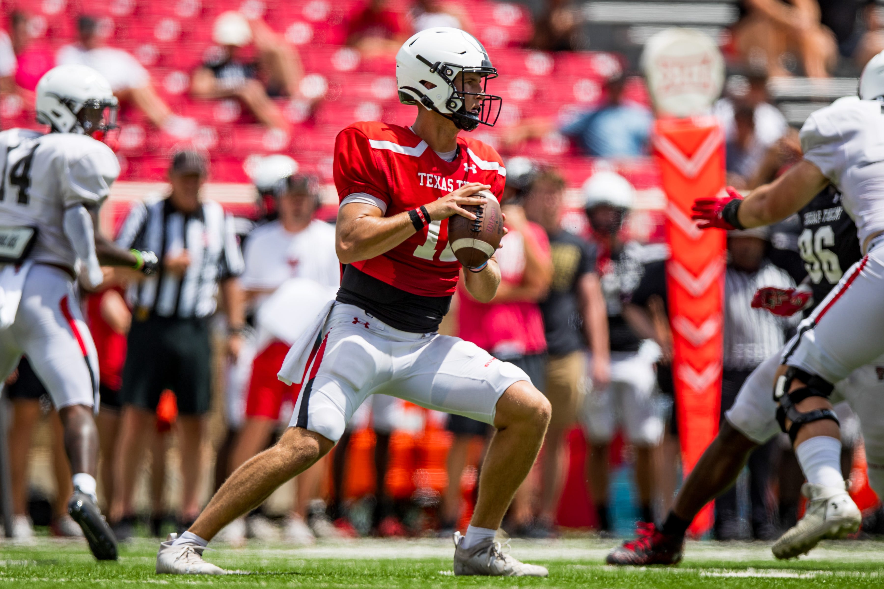 Texas Tech football: Shough, Colombi throw TD pass apiece; Wells nears ...