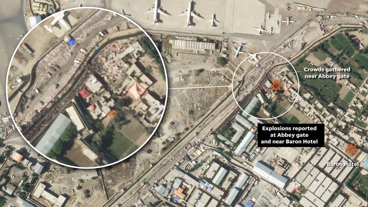 Images of Kabul suicide bombing show how attack took place at airport