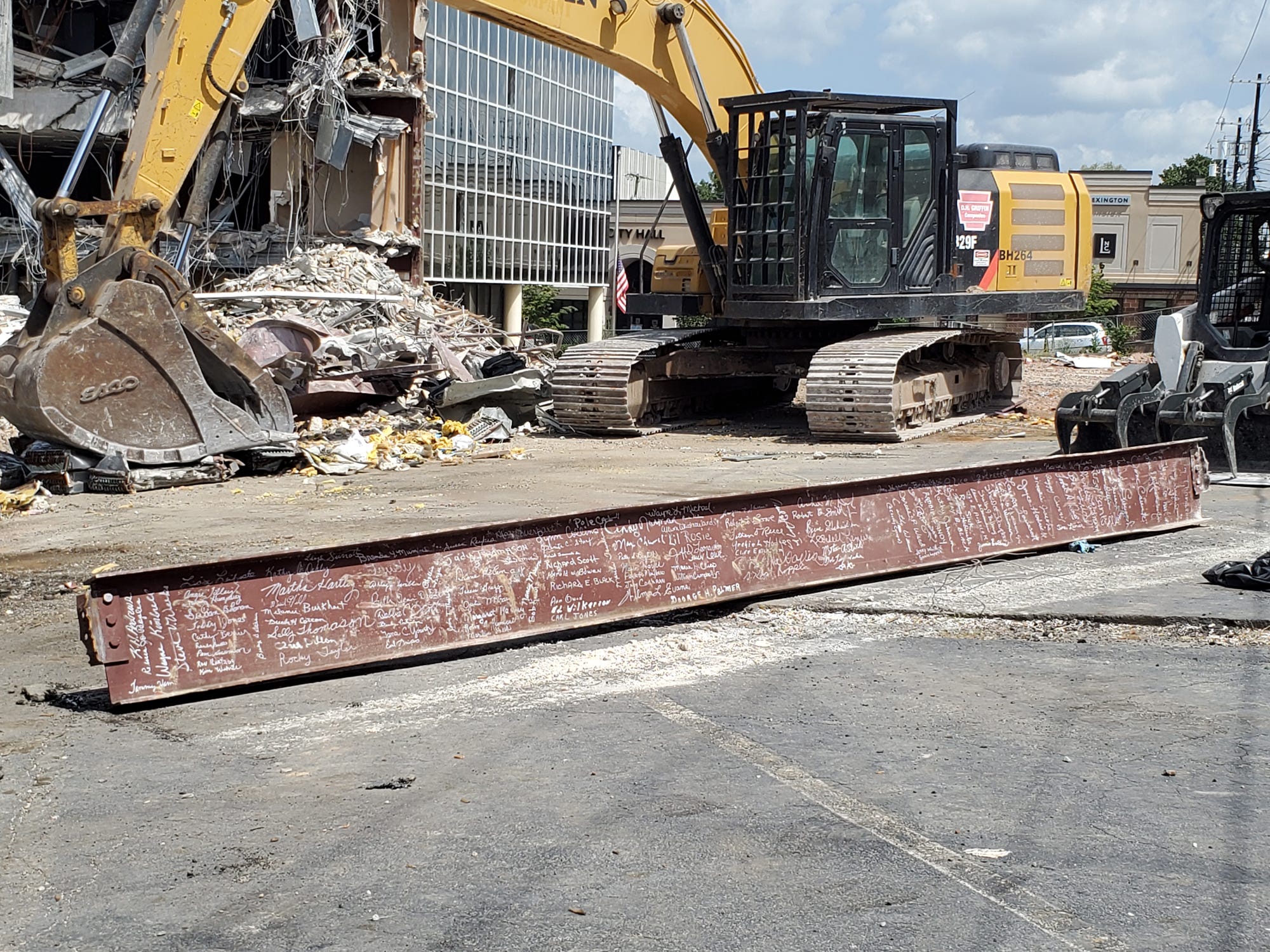 Steel beam signed by former Lexington State Bank employee recivered at ...